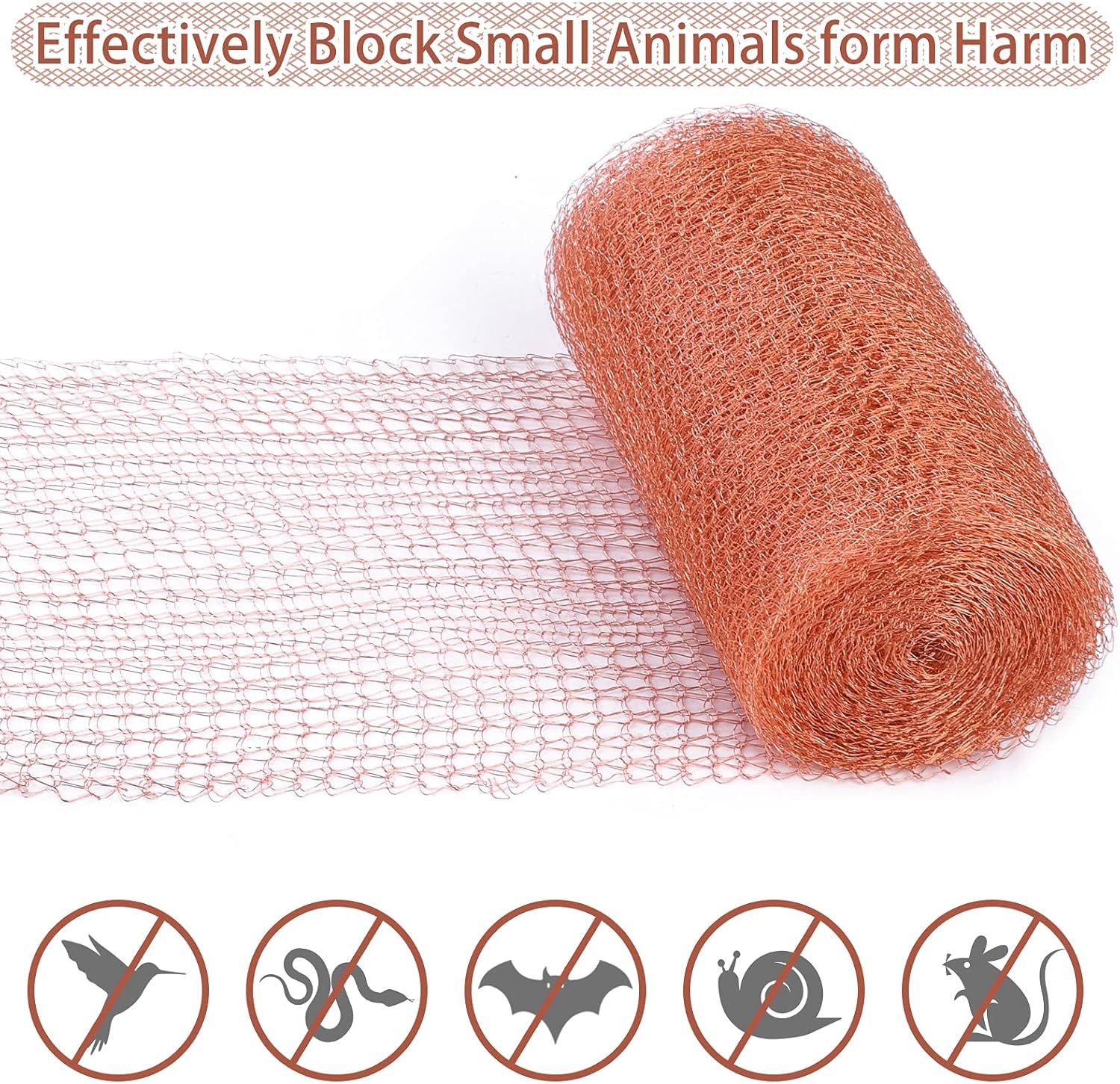 ELCOHO 20 Feet Copper Mesh Pure Copper Blocker Knitted Mesh Metal ...