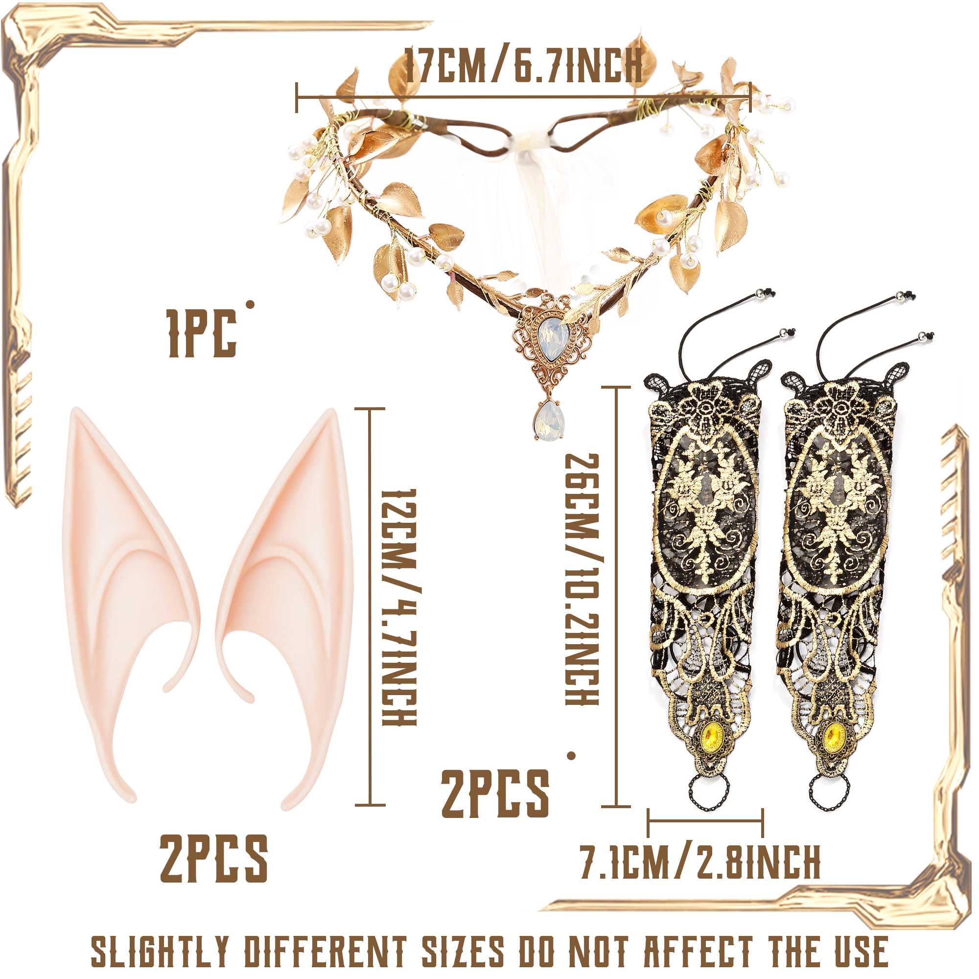 Snapklik.com : Leaf Renaissance Elf Ears Tiara Fairy Headpiece Circlet ...