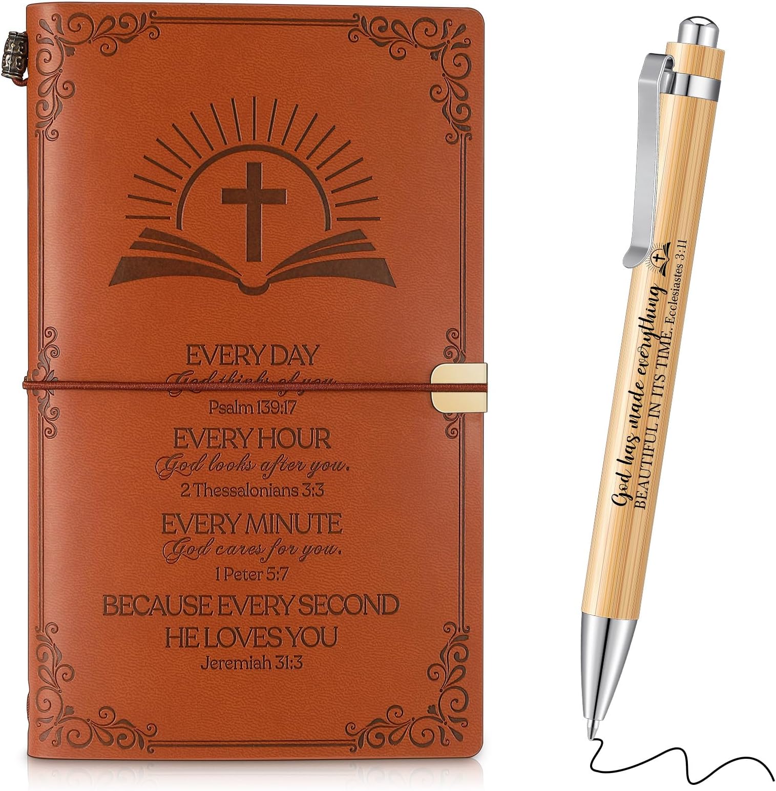 Dianelhall Christian Gift for Women, Leather Journal Notebook with ...