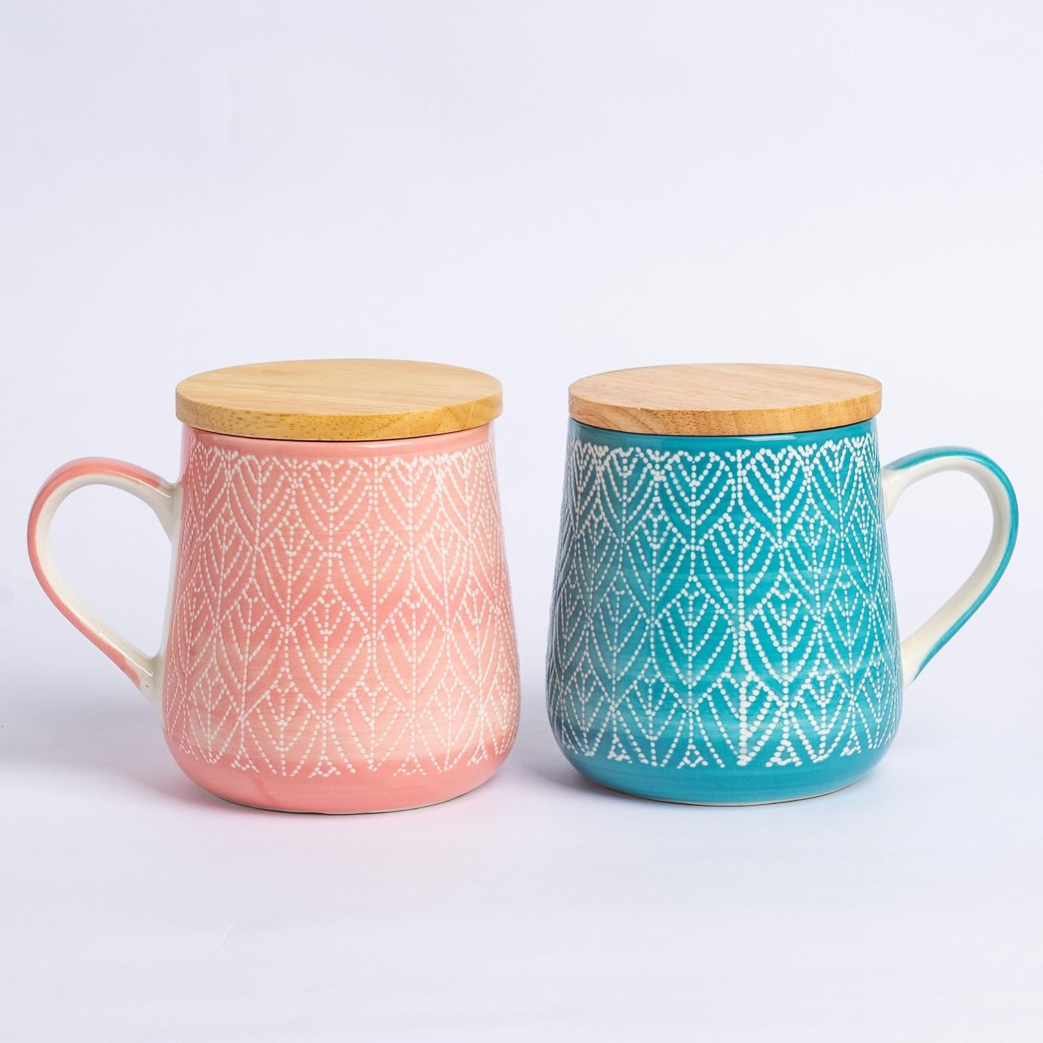 Amazon.com: TERESA'S TEASET Coffee Mug with Lid Set of 2, 16.5 oz Fall ...