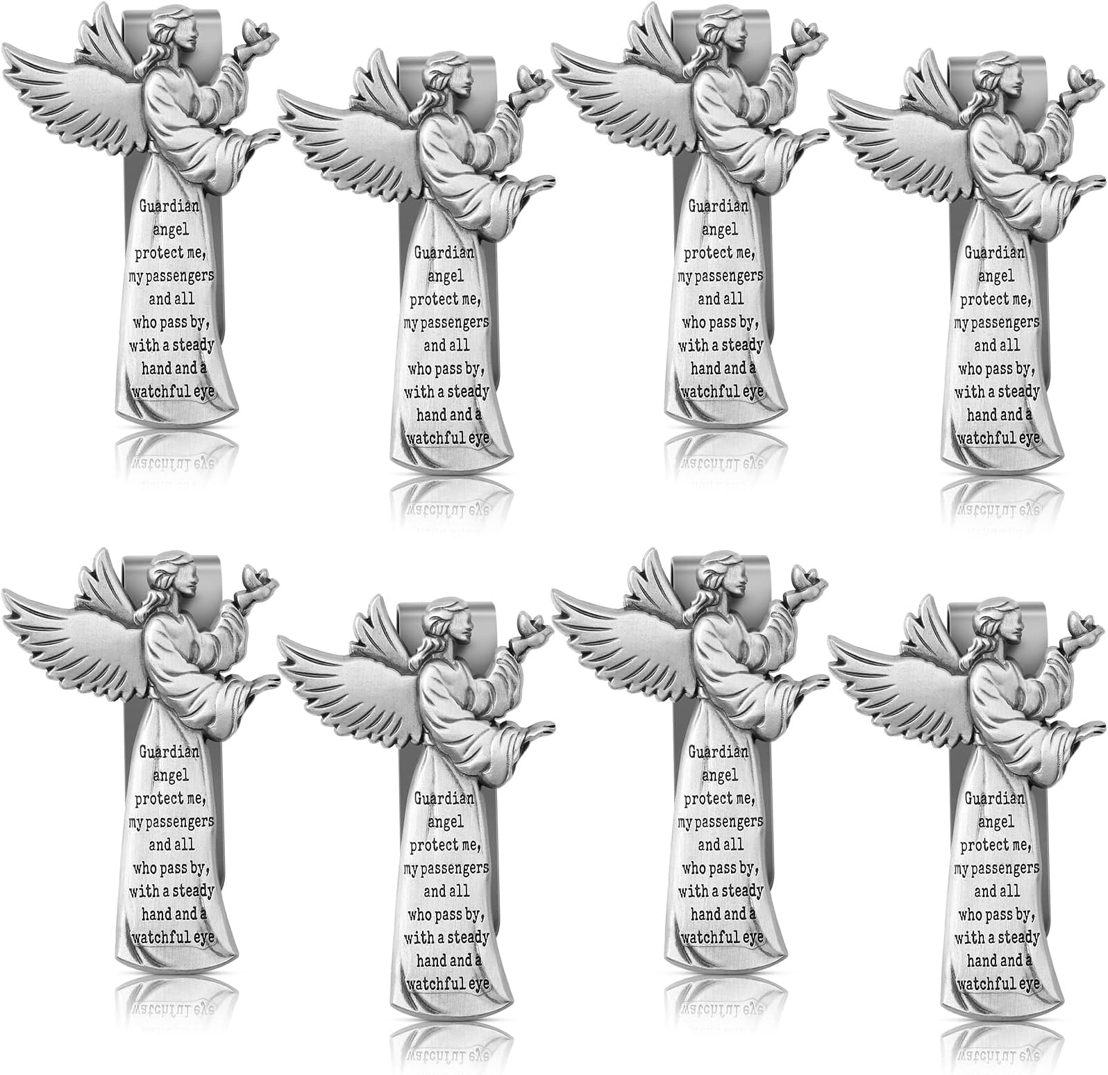 Amazon.com: 4 Pieces Guardian Angel Religious Sun Visor Clips for Car ...