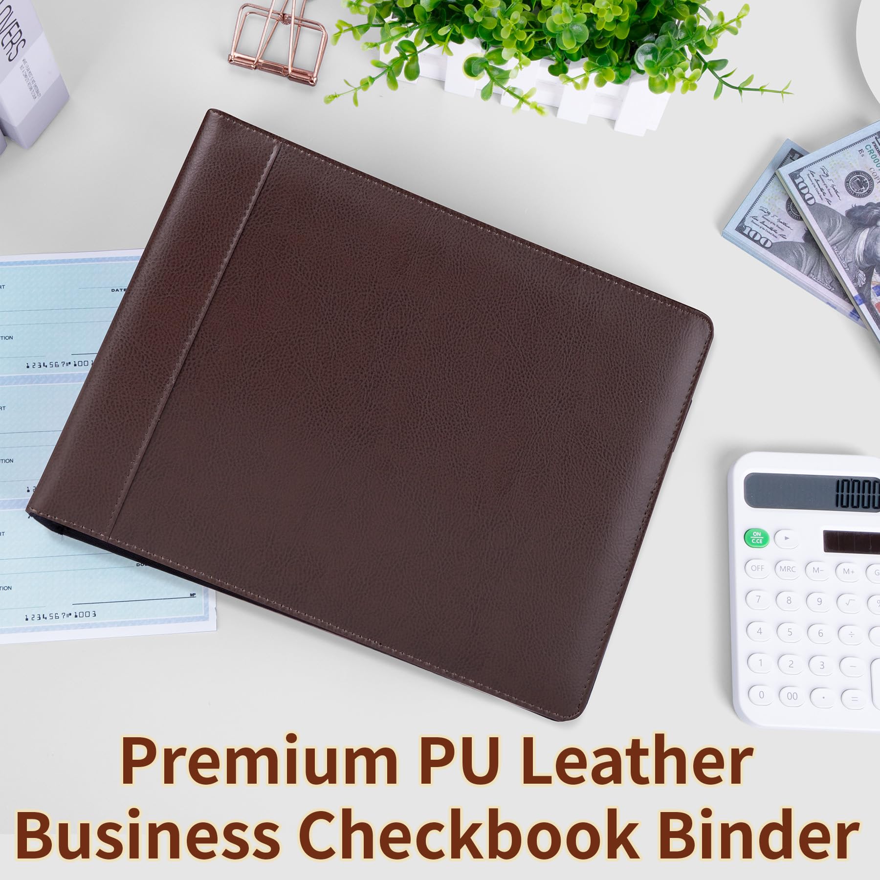 Snapklik.com : Antner 3 Ring Personal Check Binder For 3-on-a-Page End ...