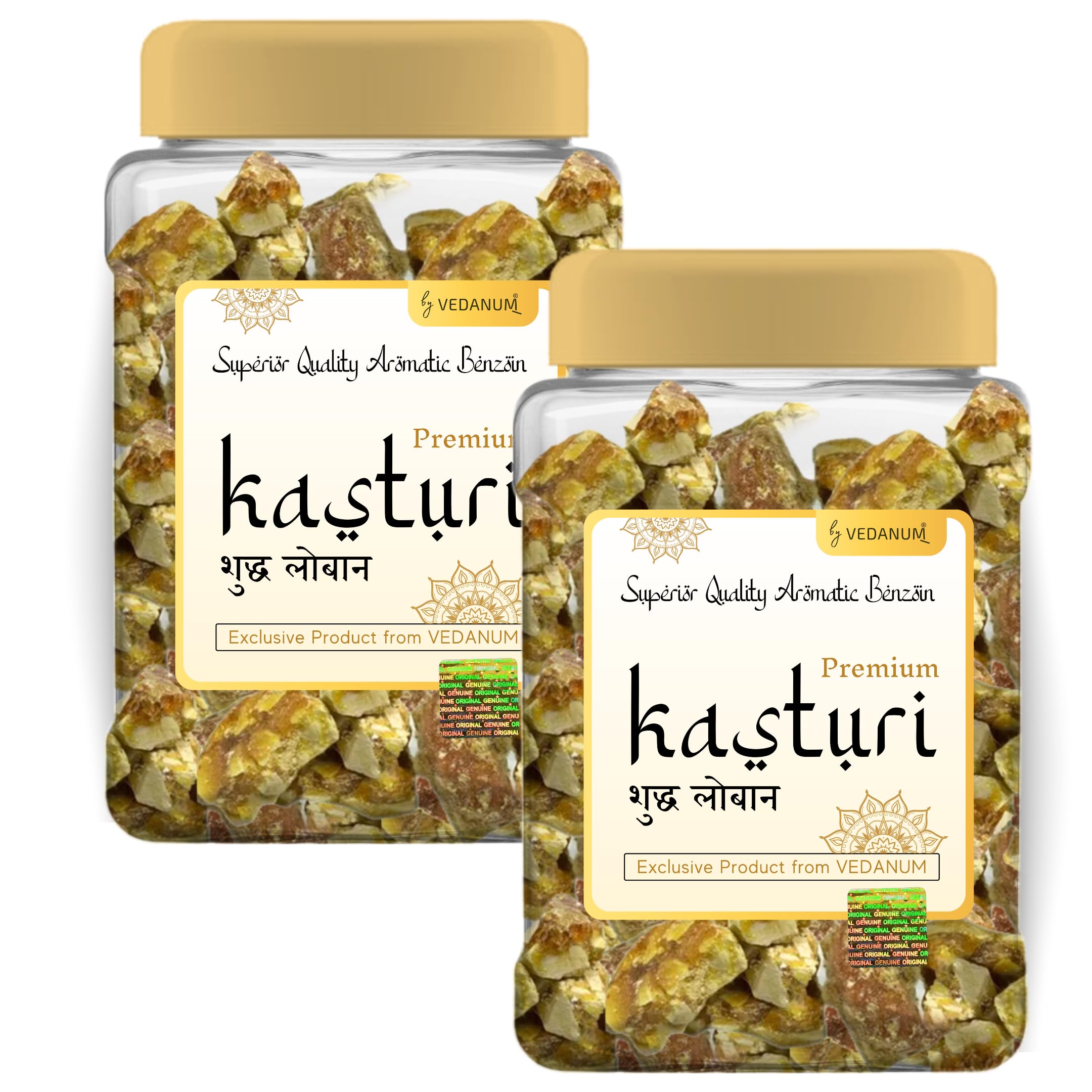 Vedanum Super Premium A Grade Kasturi Loban Solid Crystals Jar for ...