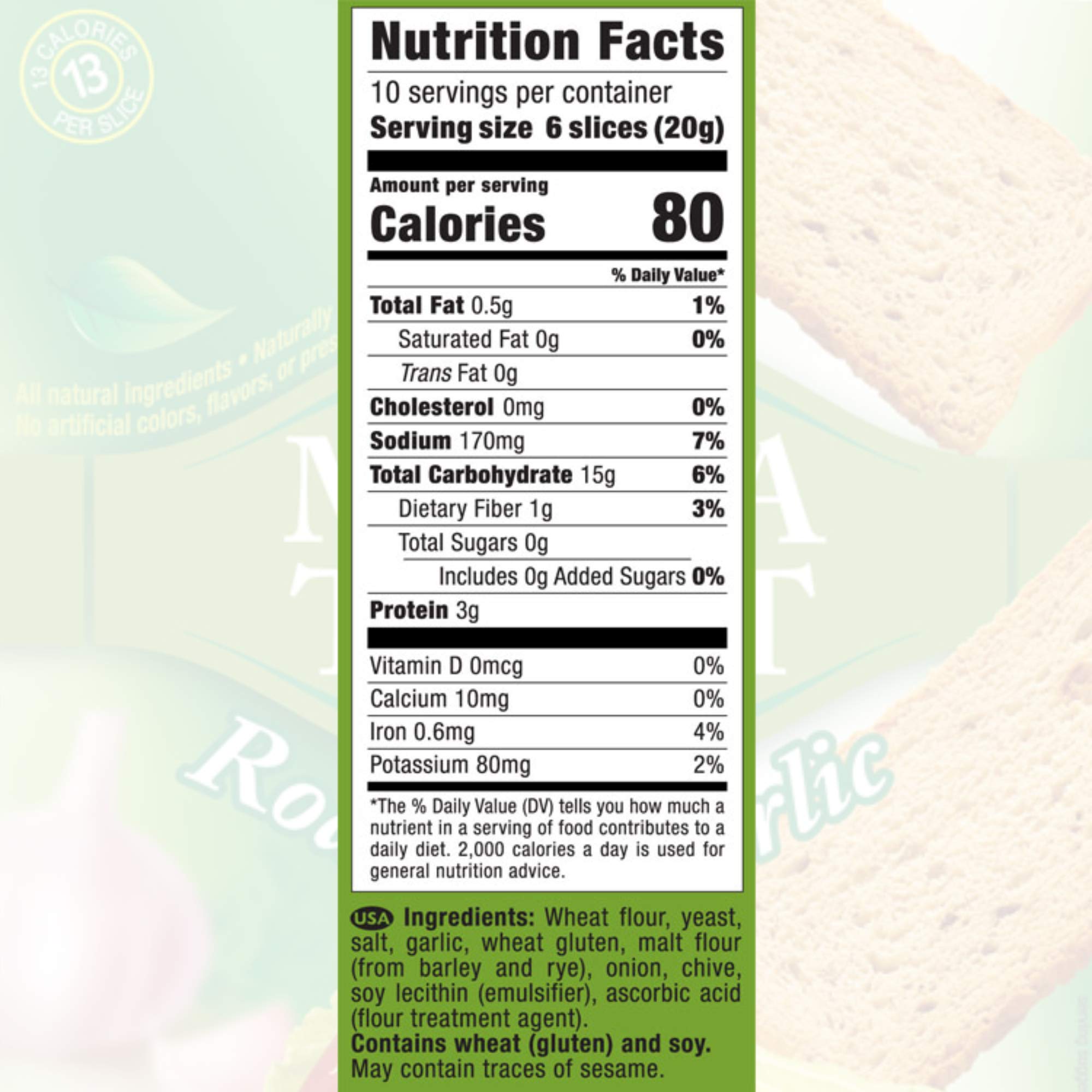 Snapklik.com : Melba Toast, Flatbread Toast Crackers - Roasted Garlic ...