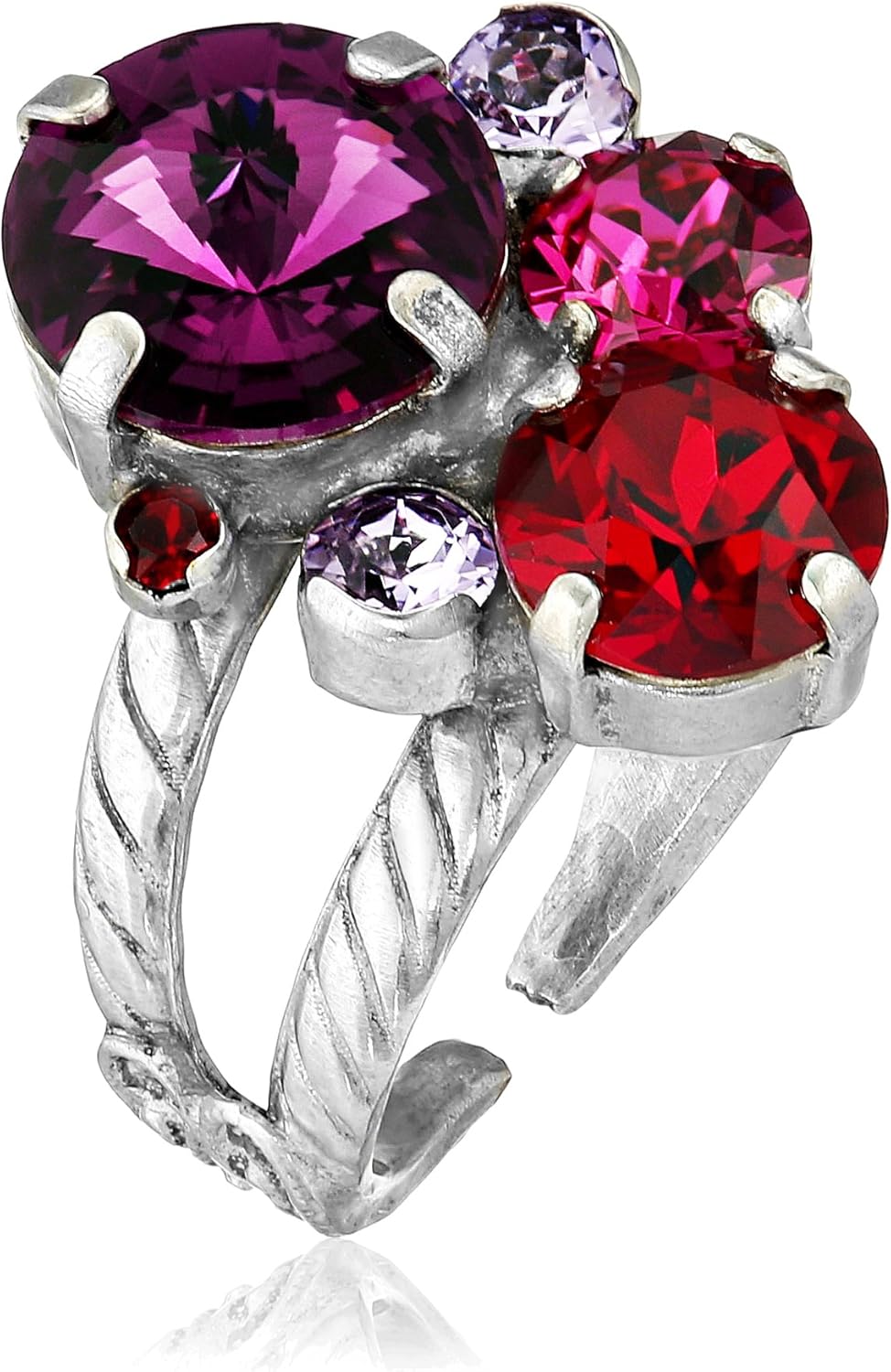 Amazon | [ソレーリ]Sorrelli "Pink Ruby" Crystal Assorted Rounds Ring, Size ...