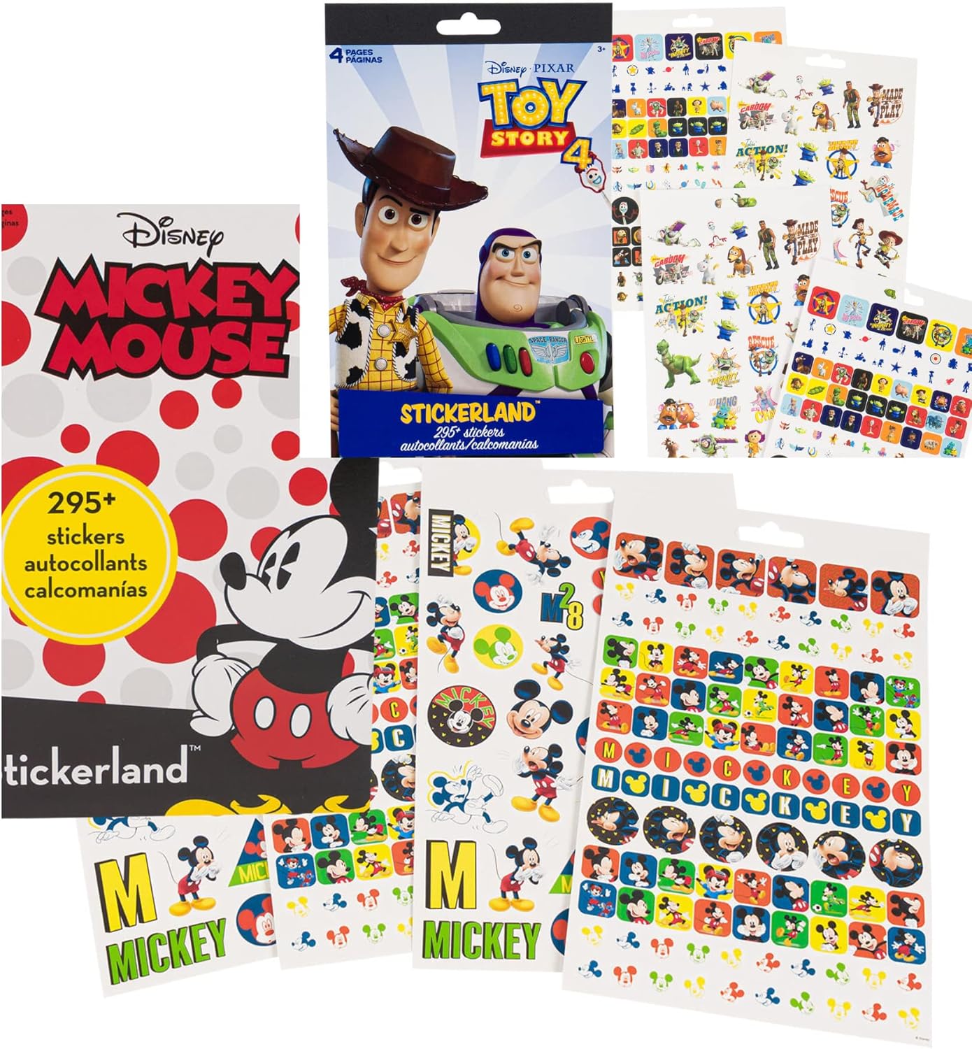 Amazon.com: Disney Toy Story 4 and Mickey Mouse Sticker Book (2 Pack) 4 ...