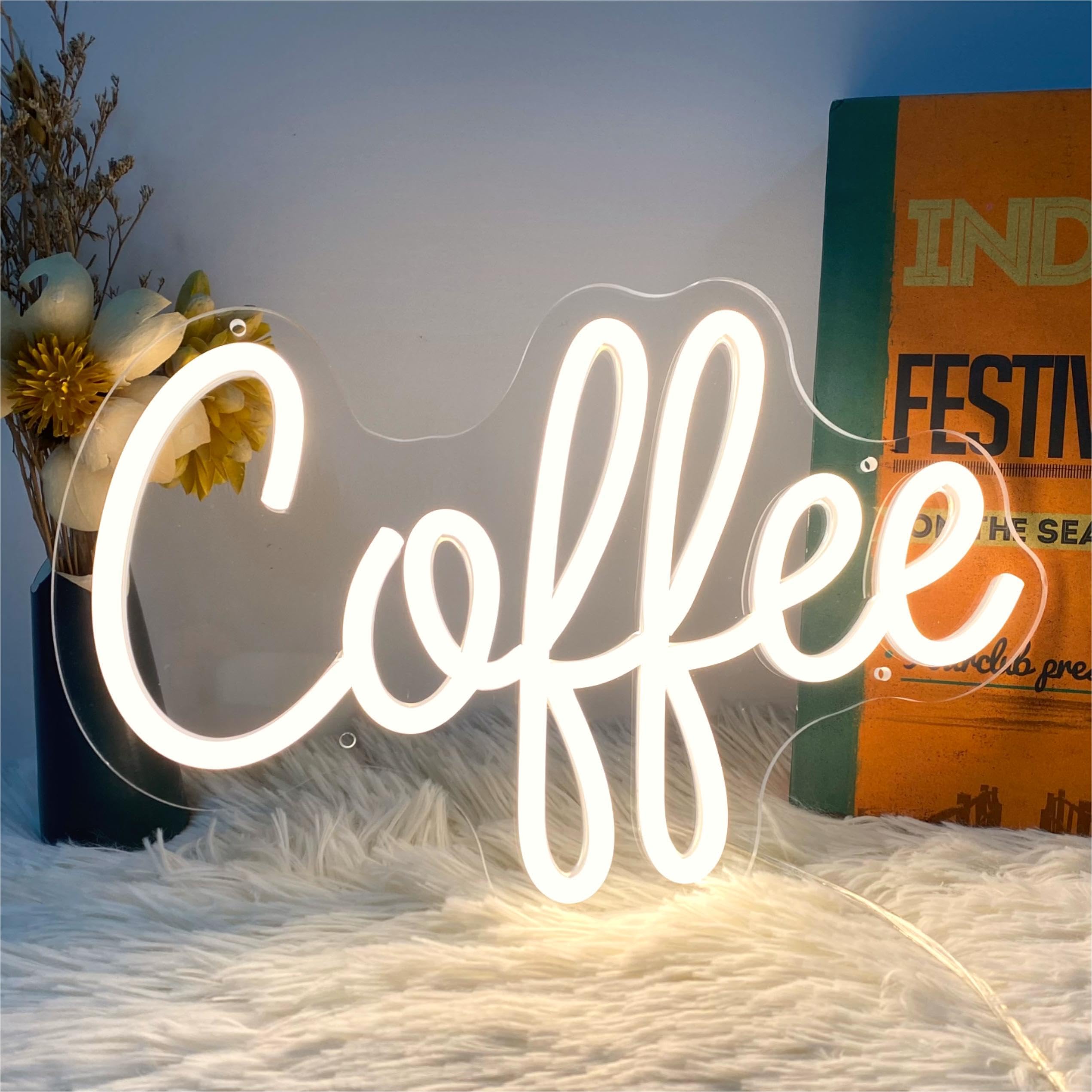 Amazon.com : Planzo Coffee Bar Neon Sign Light for Restaurant Coffee ...