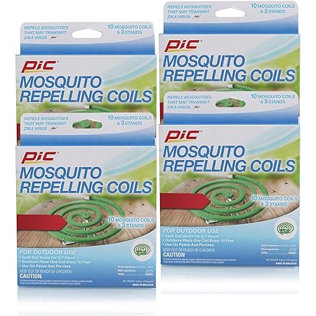 Amazon.com: PIC Mosquito Repelling Coils, 10 Count Box, 4 Pack ...