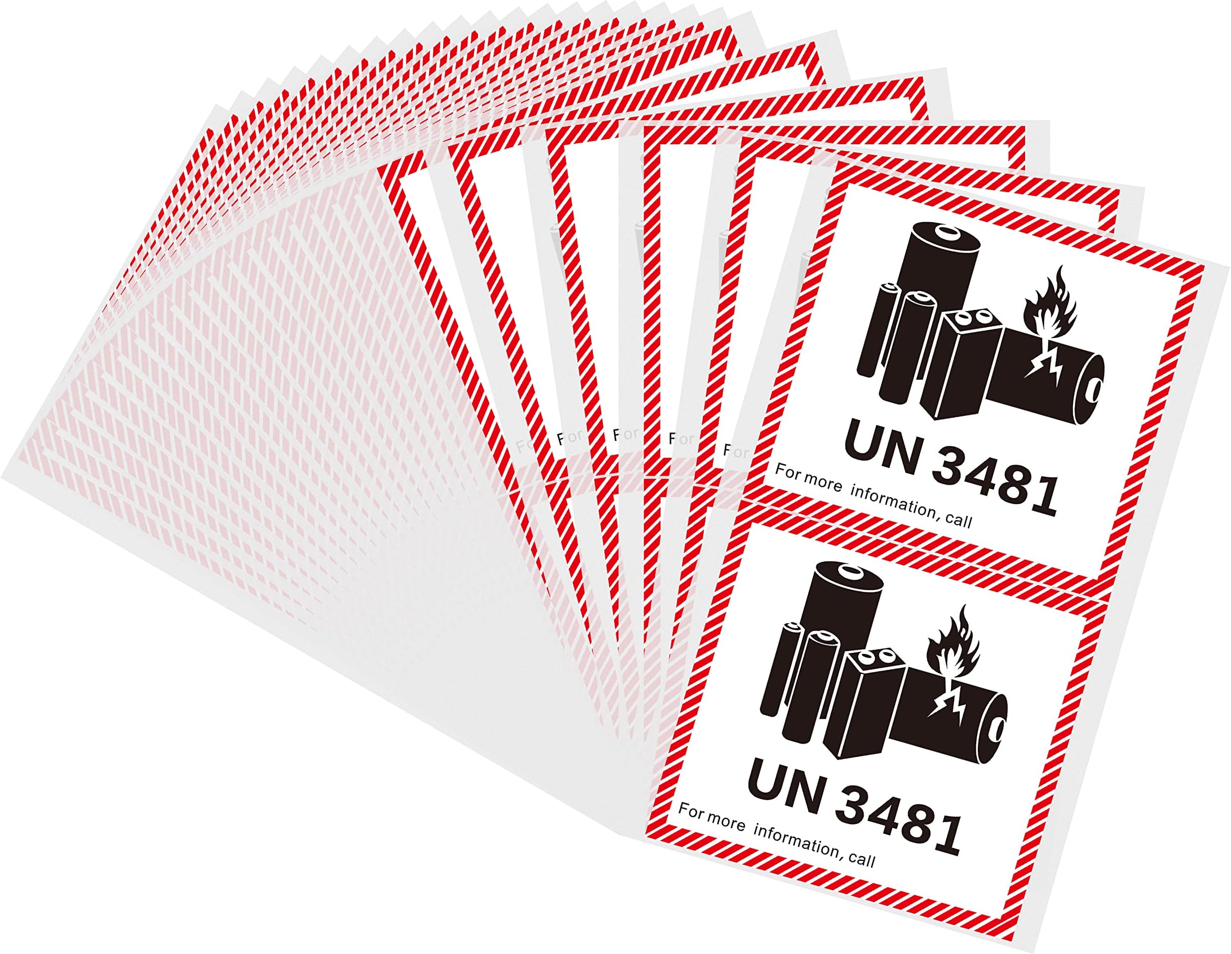 Amazon.com: Lithium Ion Battery Label Stickers, Large 4.375" X 4.75 ...