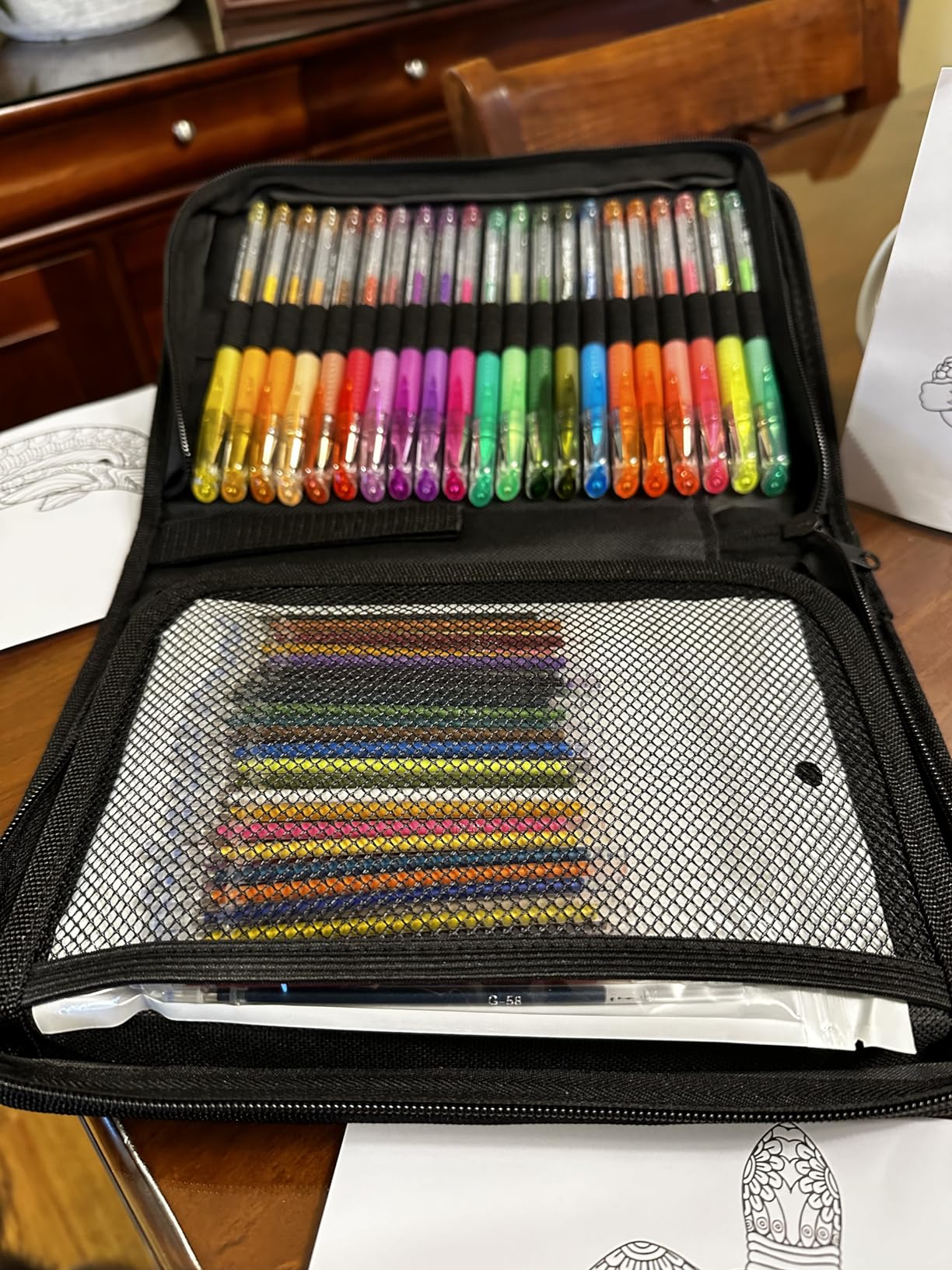 $5/mo - Finance Soucolor Glitter Gel Pens for Adult Coloring Books, 120 ...