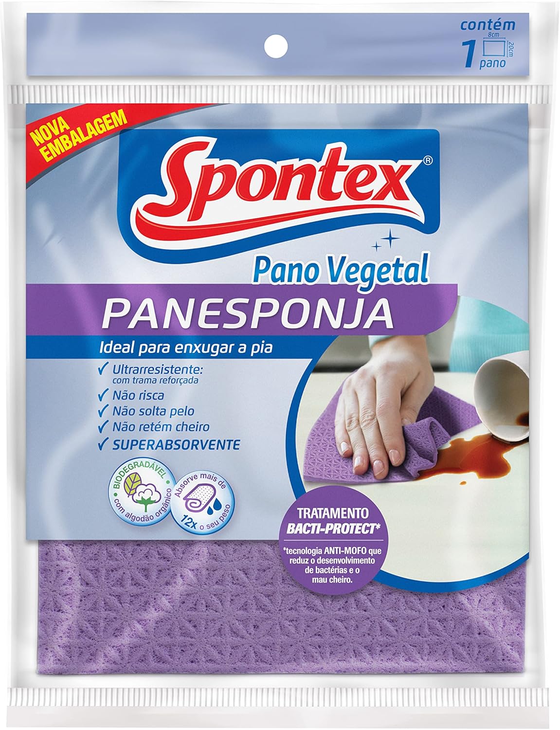 Spontex Pano Esponja Vegetal Panesponja : Amazon.com.br: Casa