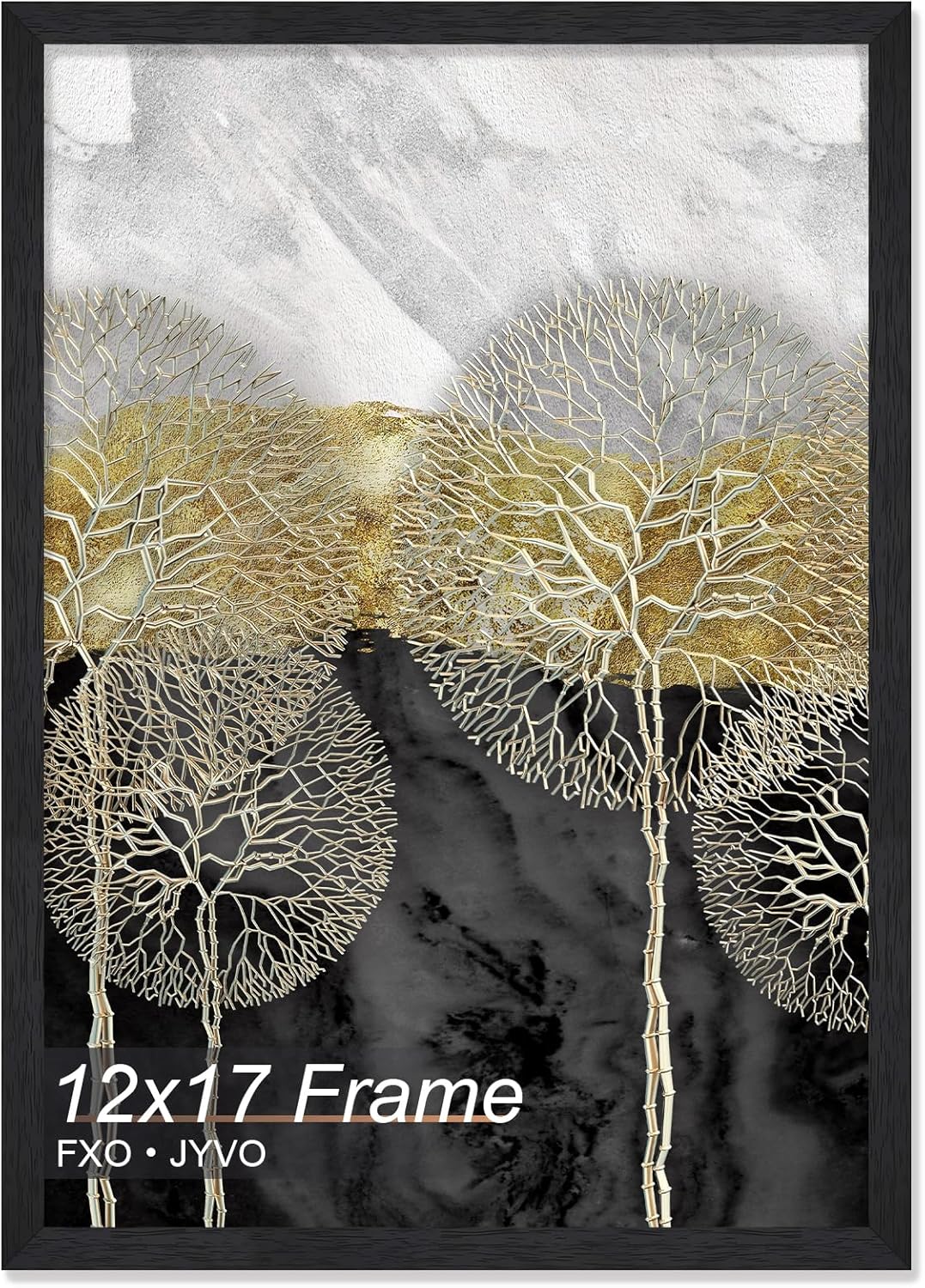 Amazon.com - Fxojyvo Engineered Wood 12x17 Picture Frame, Black Frame ...