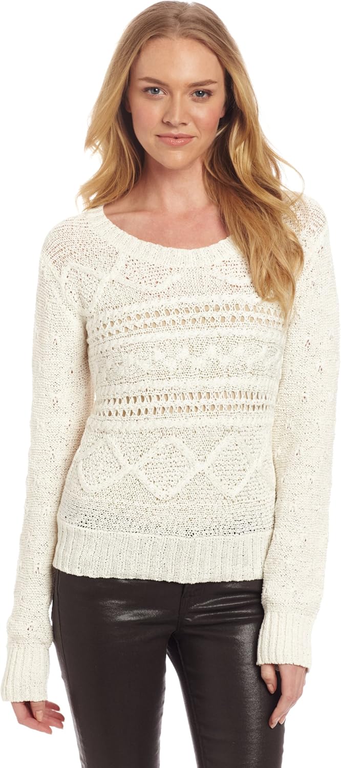 Candela Women's Aimee Sweater, White, X-Small at Amazon Women’s ...