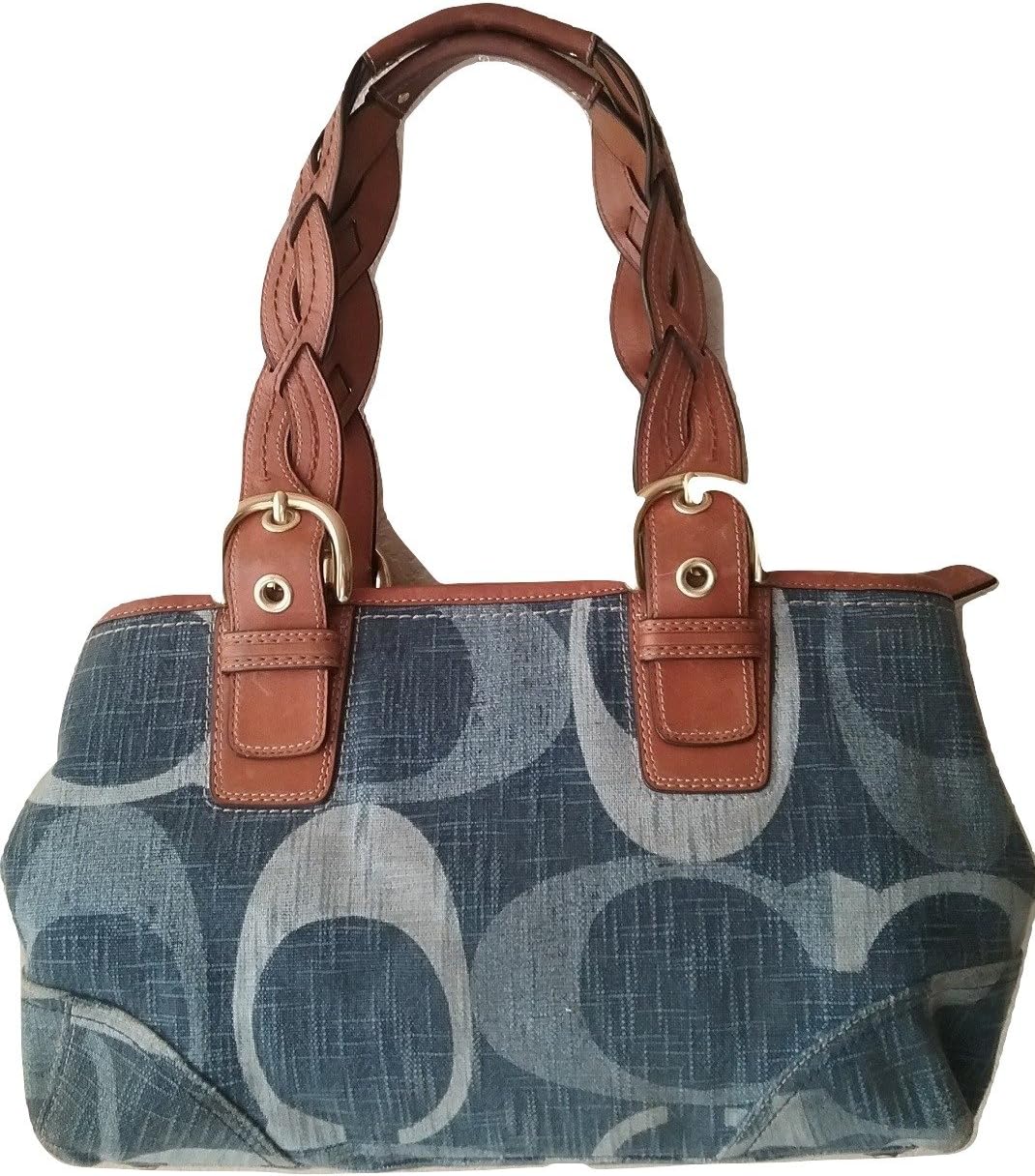 Amazon.com: Authentic Coach Signature Large Tonal C ZP Satchel Bag ...