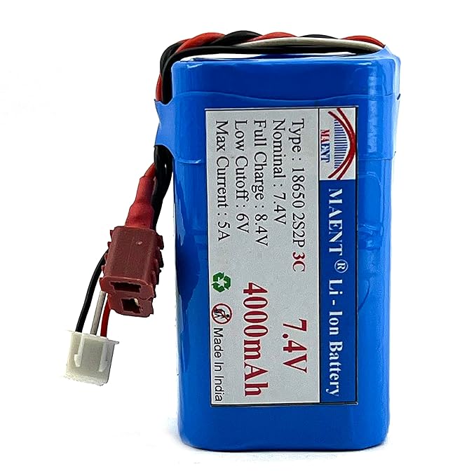 MAENT® 7.4V 18650 Lithium ion Rechargeable Battery 2S2P 2 Wire Dc Deans ...