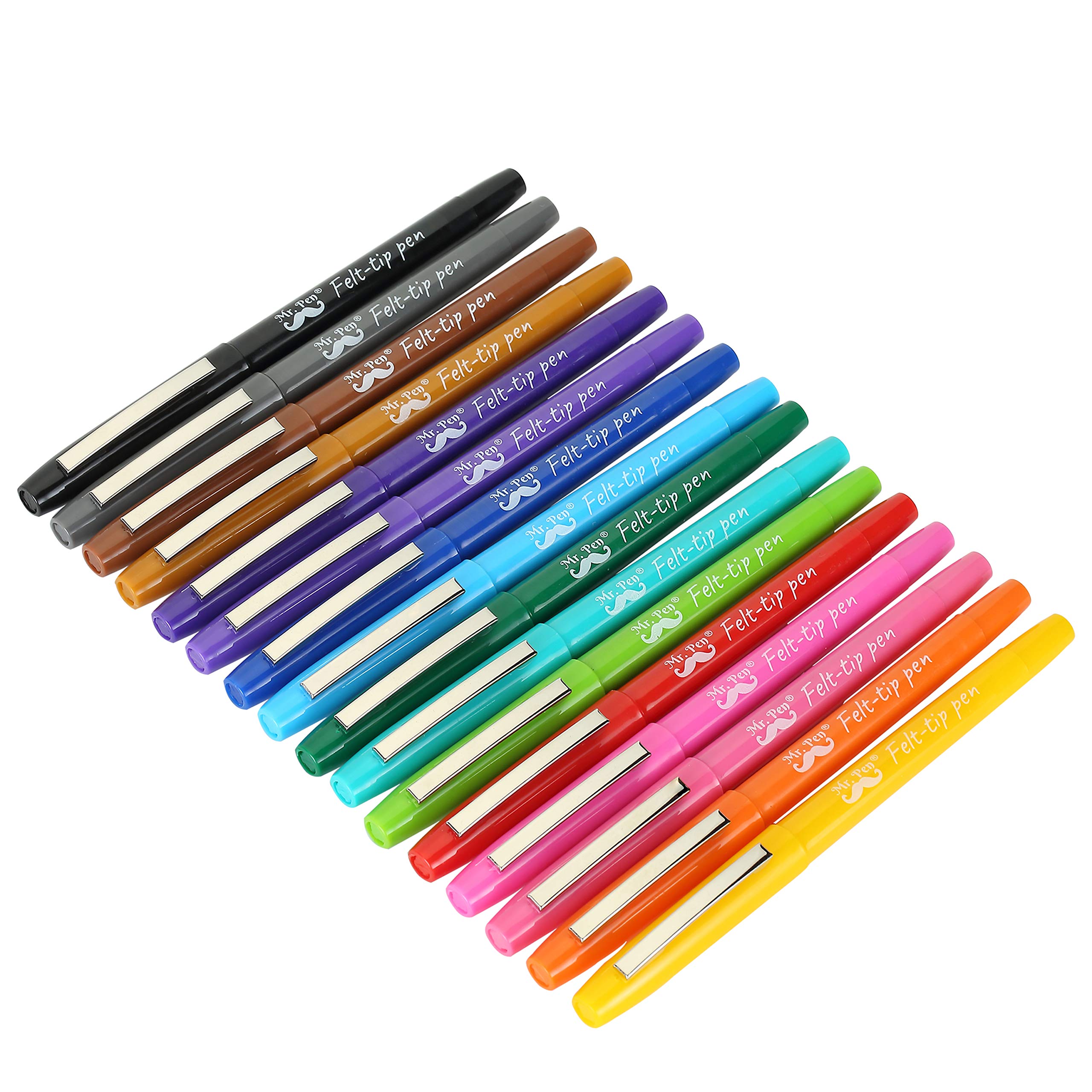 Mr. Pen- Felt Tip Pens, 16 Pack, Colored Felt Tip Pens, Marker Pens ...