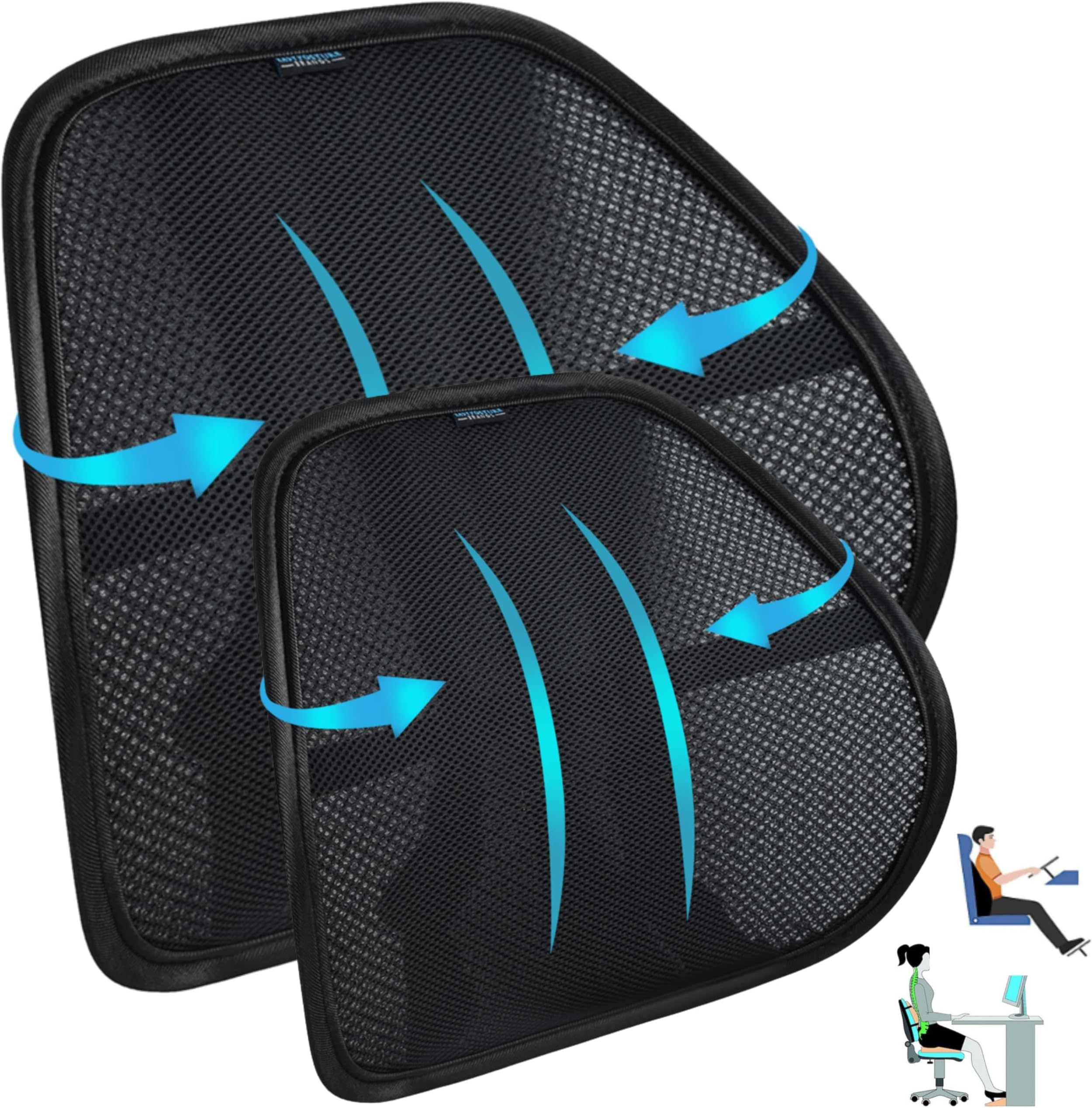 Amazon.com: Easy Posture Lumbar Support for Car (2 PK) - Double Layer ...