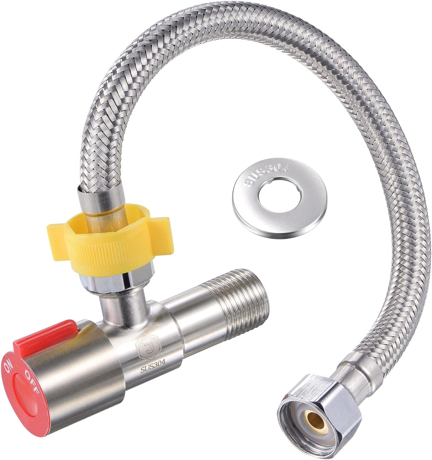 Amazon.com: uxcell Angle Valve Water Stop Valve G1/2 Male Thread 2 Ways ...