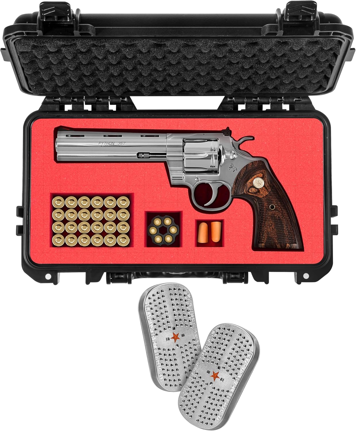 Amazon.com: Kinghardcase Tactical Hard Pistol Revolver Case and ...