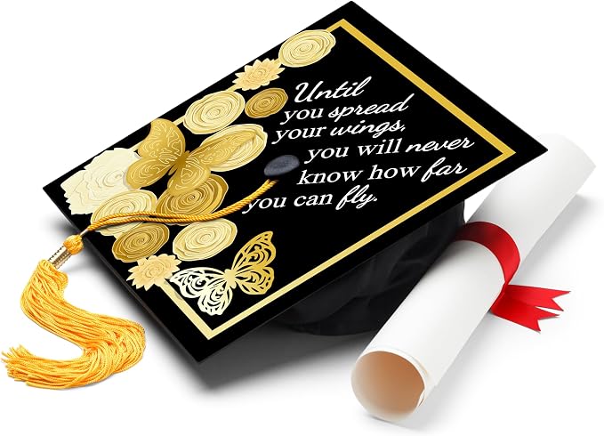 Amazon.com: ADVANSYNC Until You Spread Your Wings Graduation Cap Topper ...