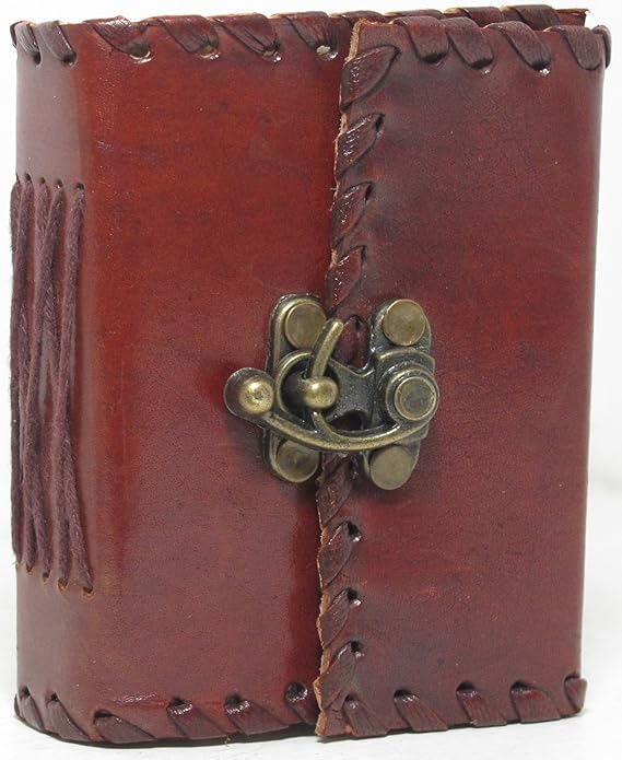Amazon.com: Hand Made Leather Mini Journal with Brass Closure 4" X 3 ...