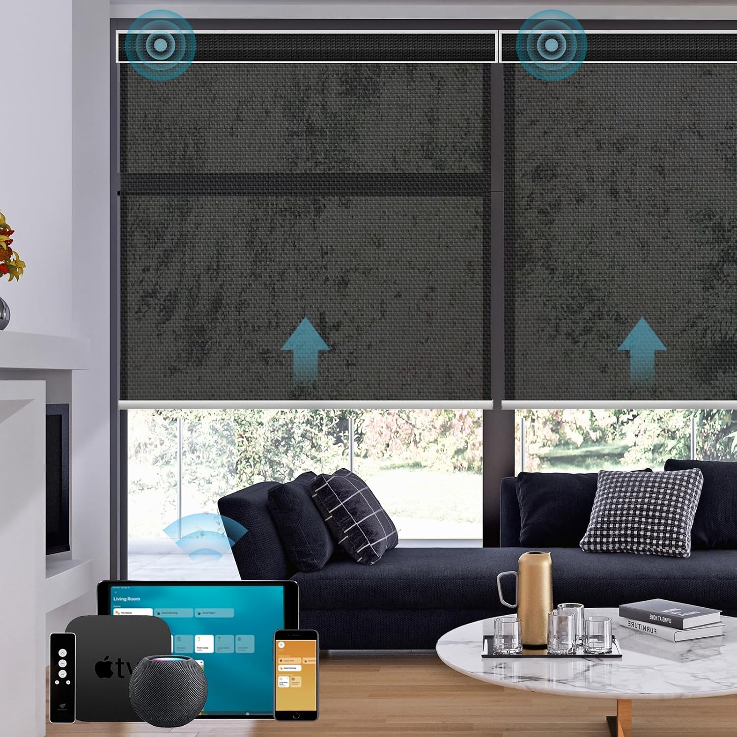 Amazon.com: SmartWings Motorized Blinds with Remote, Compatible with ...
