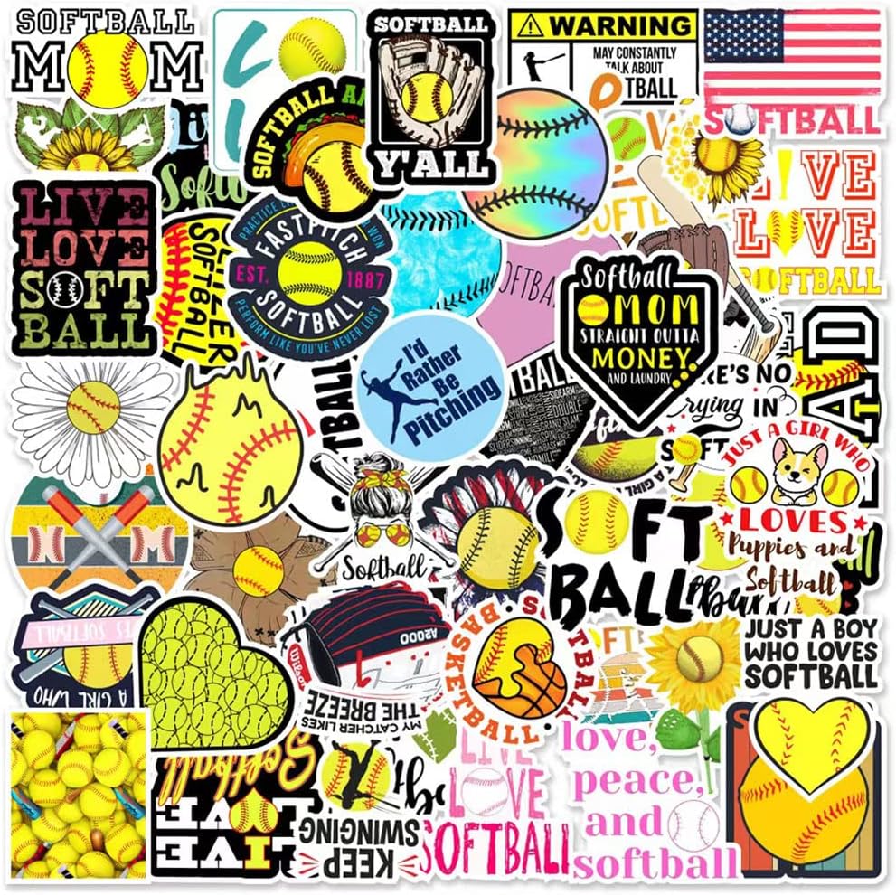 Amazon.com: YOKSAS 53Pcs Cute Blue Teal Stickers - Waterproof Vinyl ...