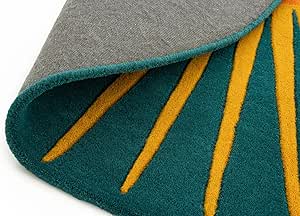Amazon.com: Anthrofy Sun Ray Round Area Rug – 5' R – Handmade Wool Area ...