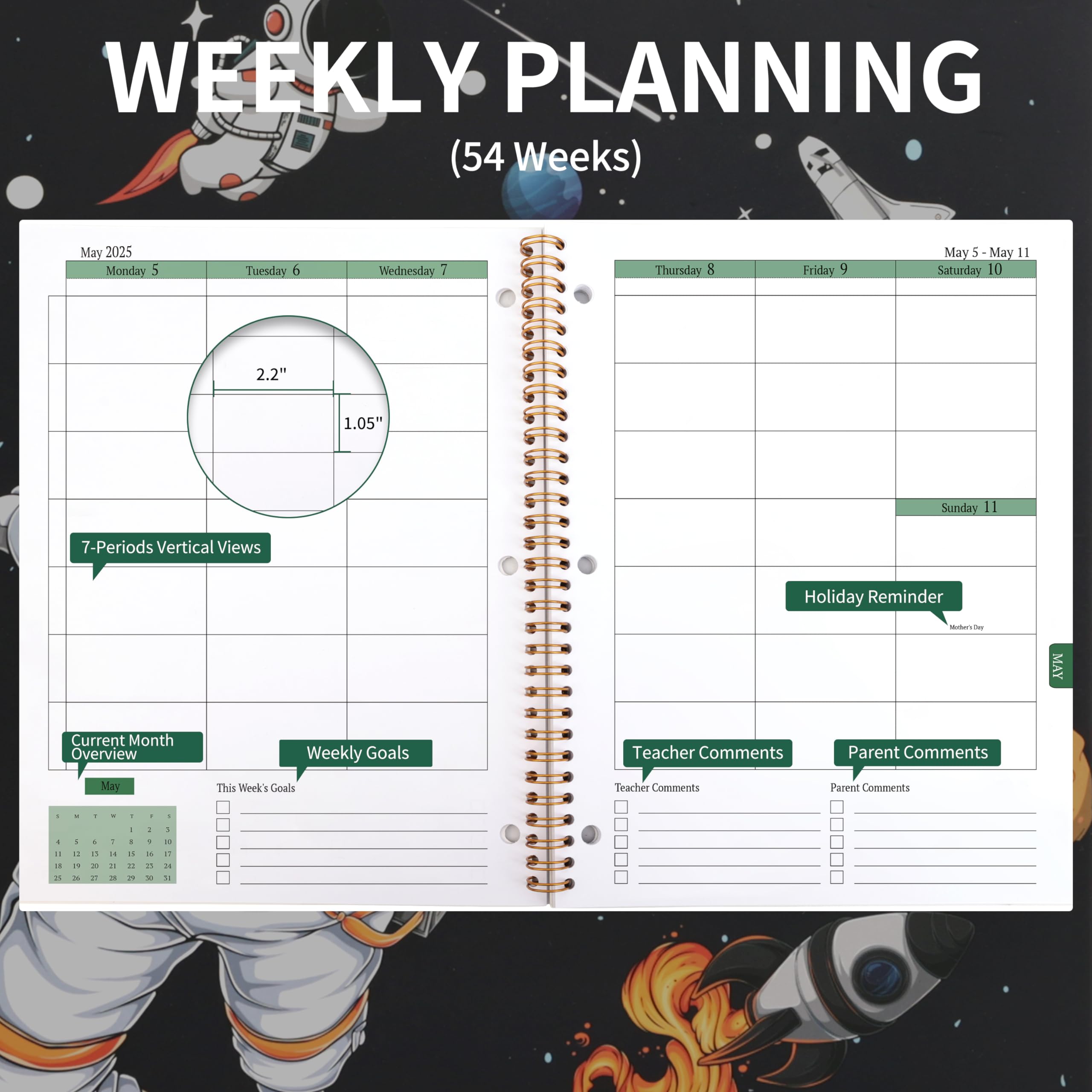Snapklik.com : Student Planner 2024-2025 - Monthly And Weekly School ...