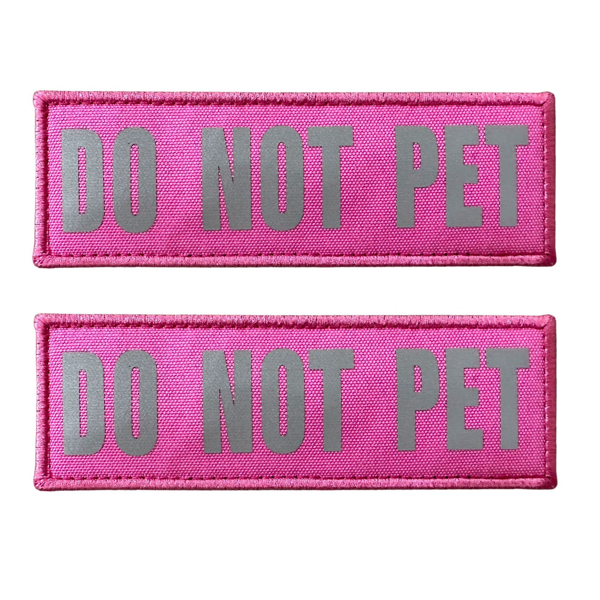 Amazon.com: JUJUPUPS Pink Reflective Dog Patches 2 Pack Service Dog ，in ...