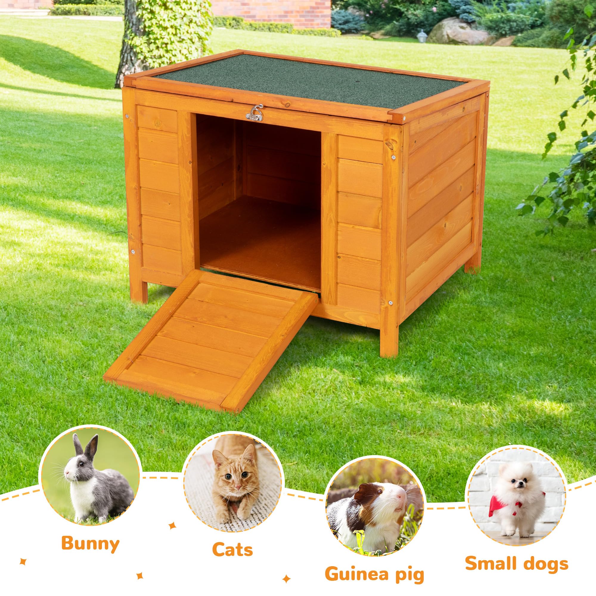 Snapklik.com : COZIWOW 24inches Wooden Catio Outdoor Cat House Small ...