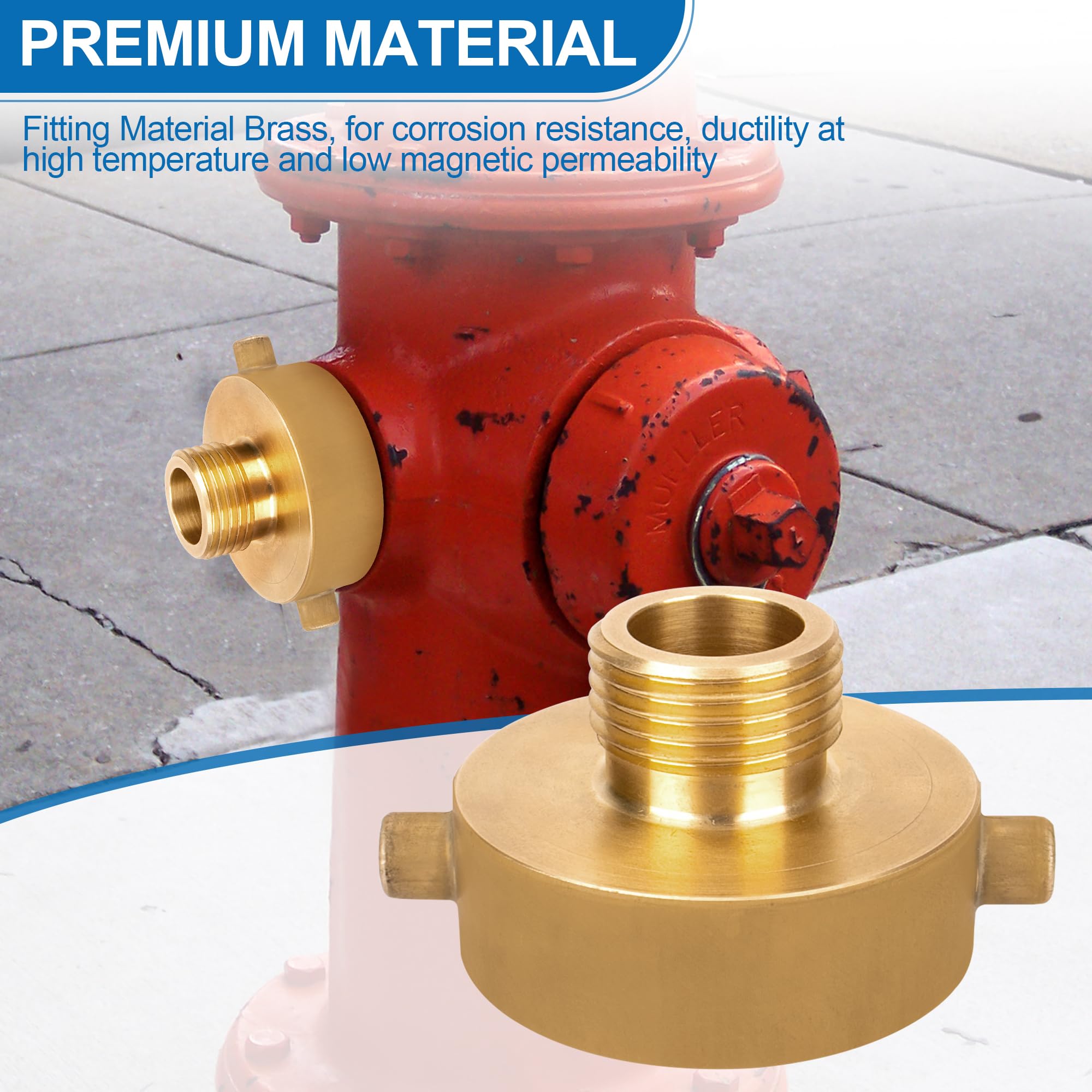 Snapklik.com : Brass Fire Hydrant Adapter, 1-1/2" NST (NH) Female X 3/4 ...