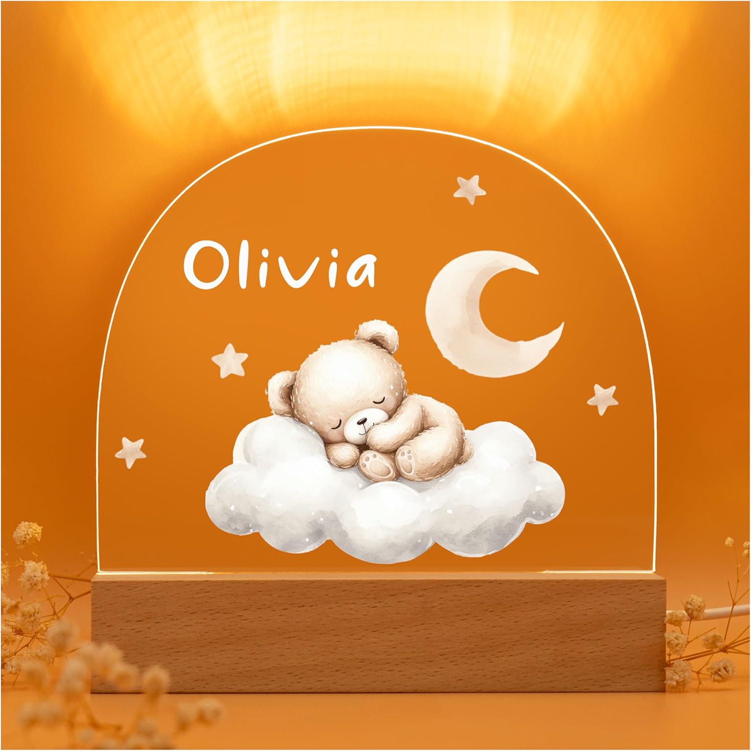 Amazon.com : florithings Baby Bear Night Light/Girls Night Light/Light ...