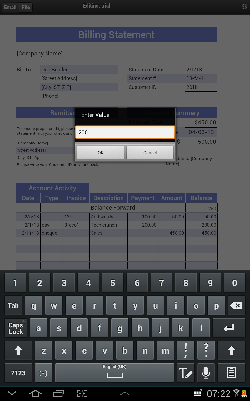 Billing Statement - App on Amazon Appstore