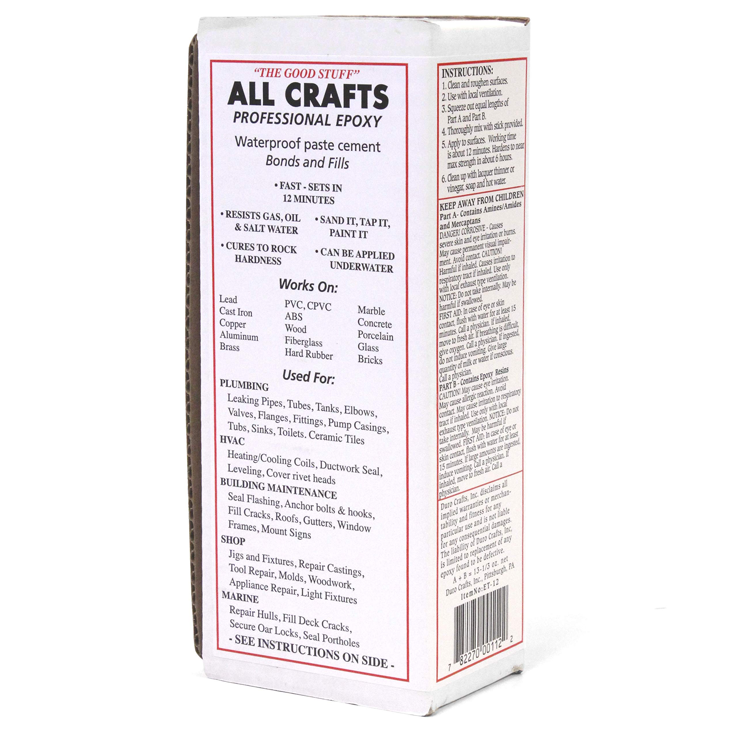 Snapklik.com : DuraCraft DUR12 All Craft Epoxy Cement
