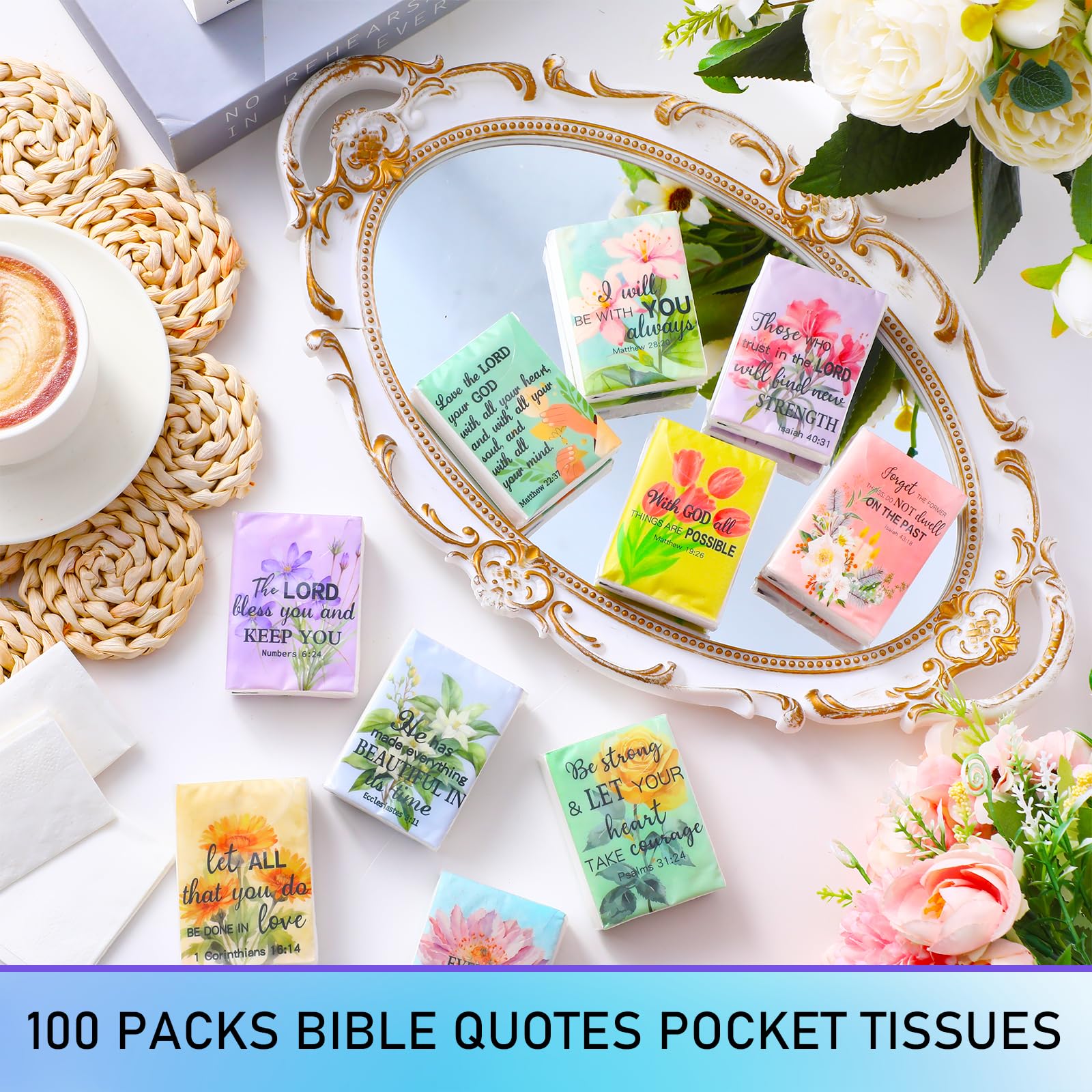 Snapklik.com : Colarr 100 Pcs Christian And Appreciation Pocket Tissues ...