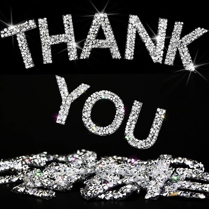 Amazon.com: Locacrystal 34Pcs Bling Resin Rhinestone Alphabet Letter ...