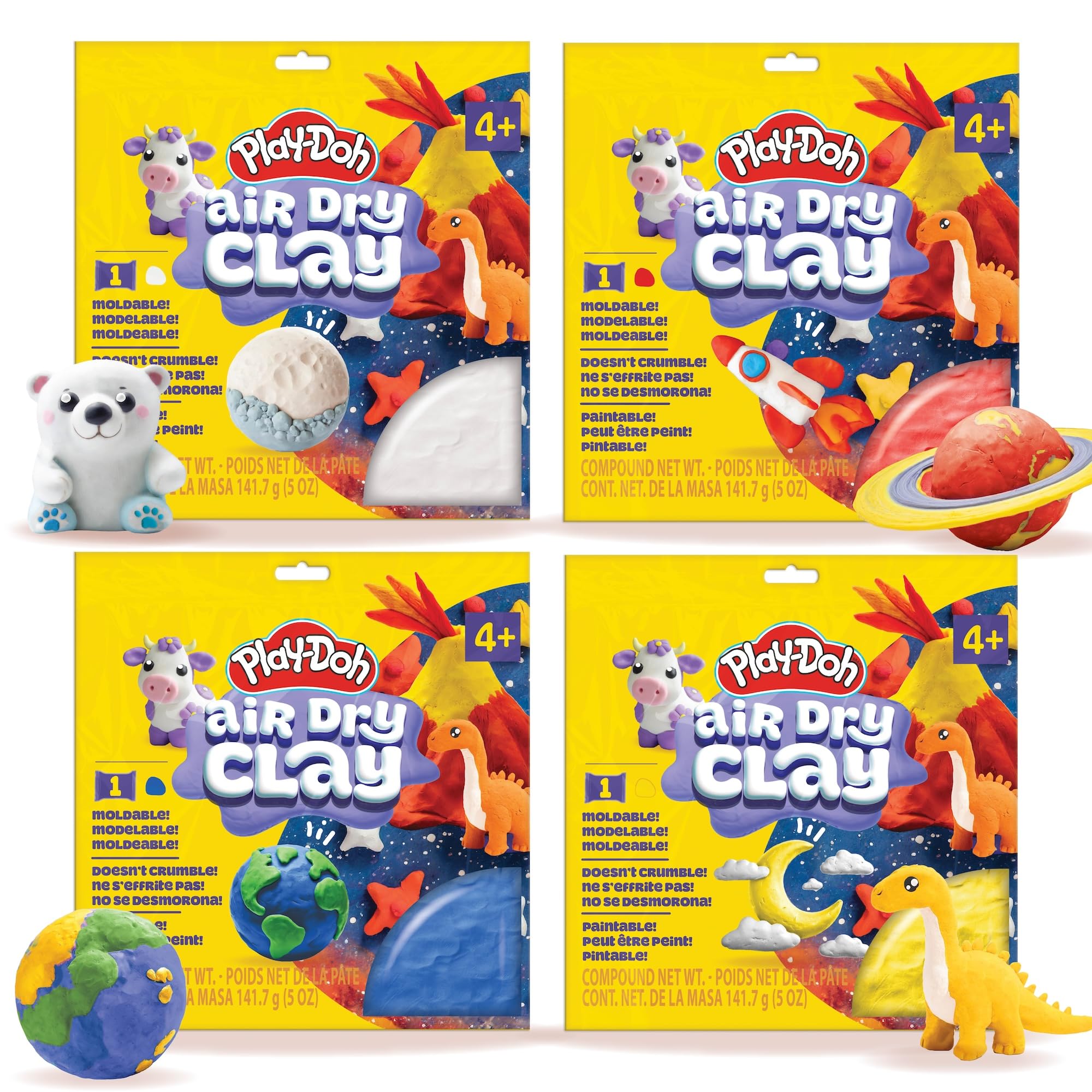 Modeling Clay Air Dry Clay Bundle, 16 Squishy Air-Dry Clays In 4 Colors ...