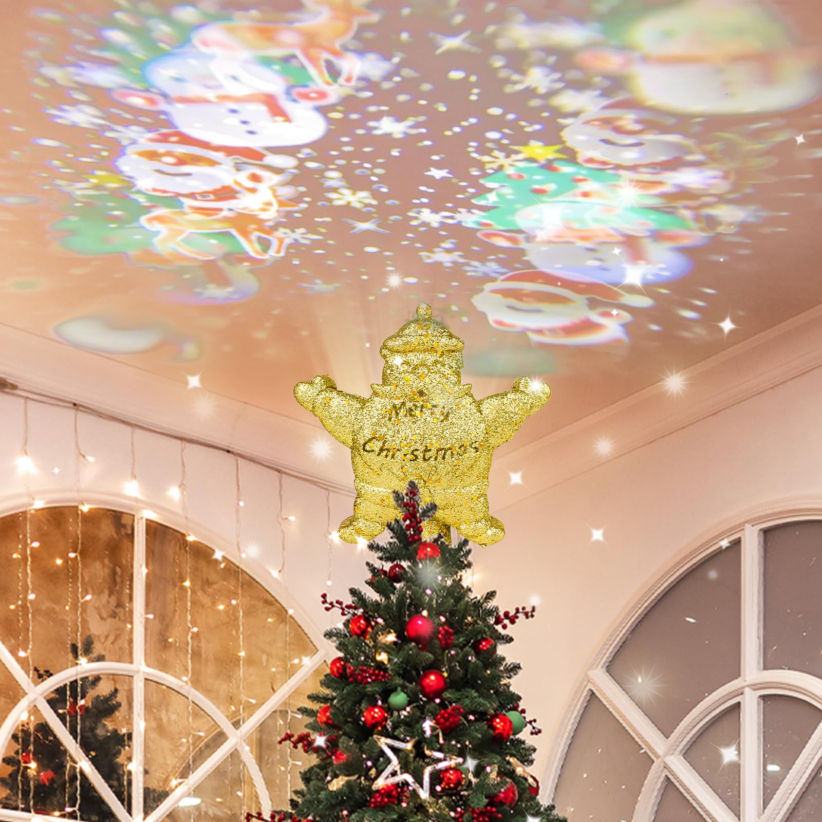 Amazon.com: Aleanu Christmas Tree Topper - Christmas Tree Topper ...