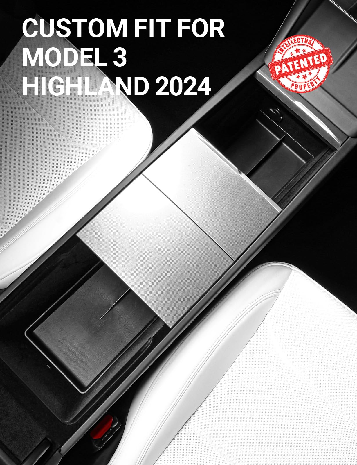 Snapklik.com : 2024 Tesla Model 3 Center Console Organizer Tray TPE ...