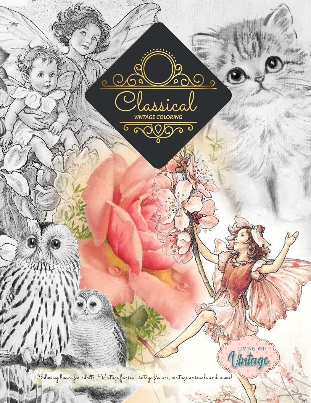 Amazon.com: Title: GREYSCALE Vintage coloring books ... Fairies ...