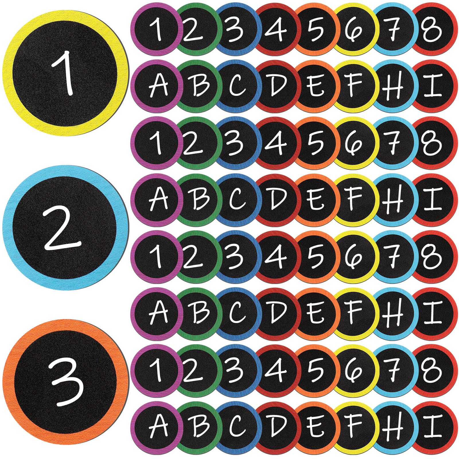 Snapklik.com : Tondiamo 48 Pcs Numbers Magnetic Accents Round ...