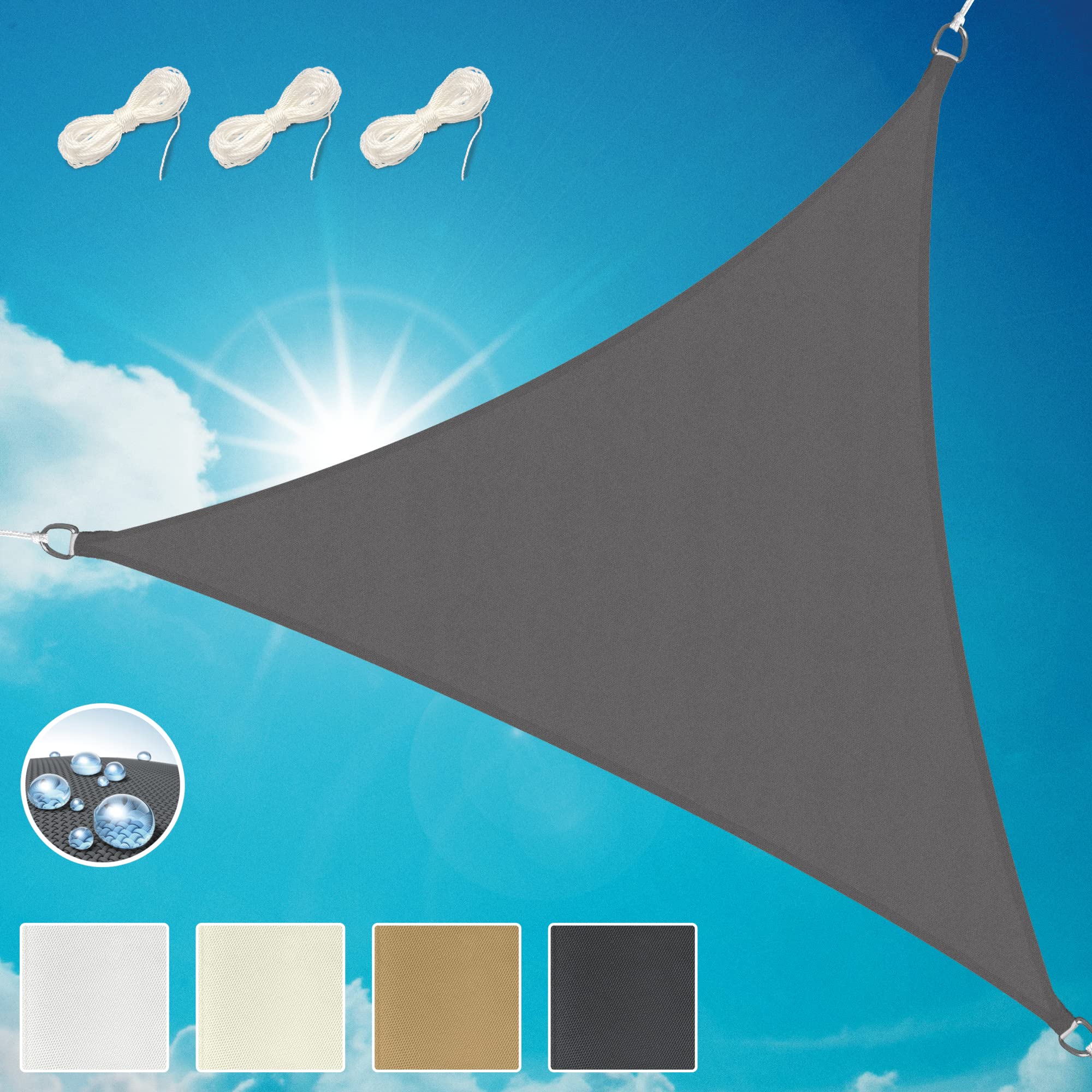 Sol Royal Sol Vision PS9 – Triangle Sun Shade 3x3x3 m PES Breathable ...