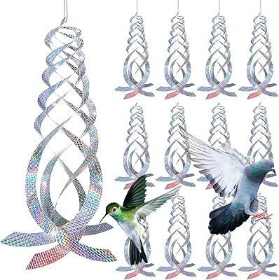 Sfcddtlg 4PCS Bird Repellent Spiral Reflectors-Hanging Reflective Bird ...