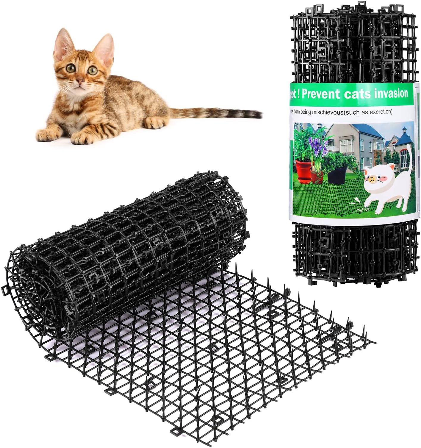 Amazon.com : Aurnoet Cat Scat Mat with Spikes 6.5FT Cat Deterrent Mats ...