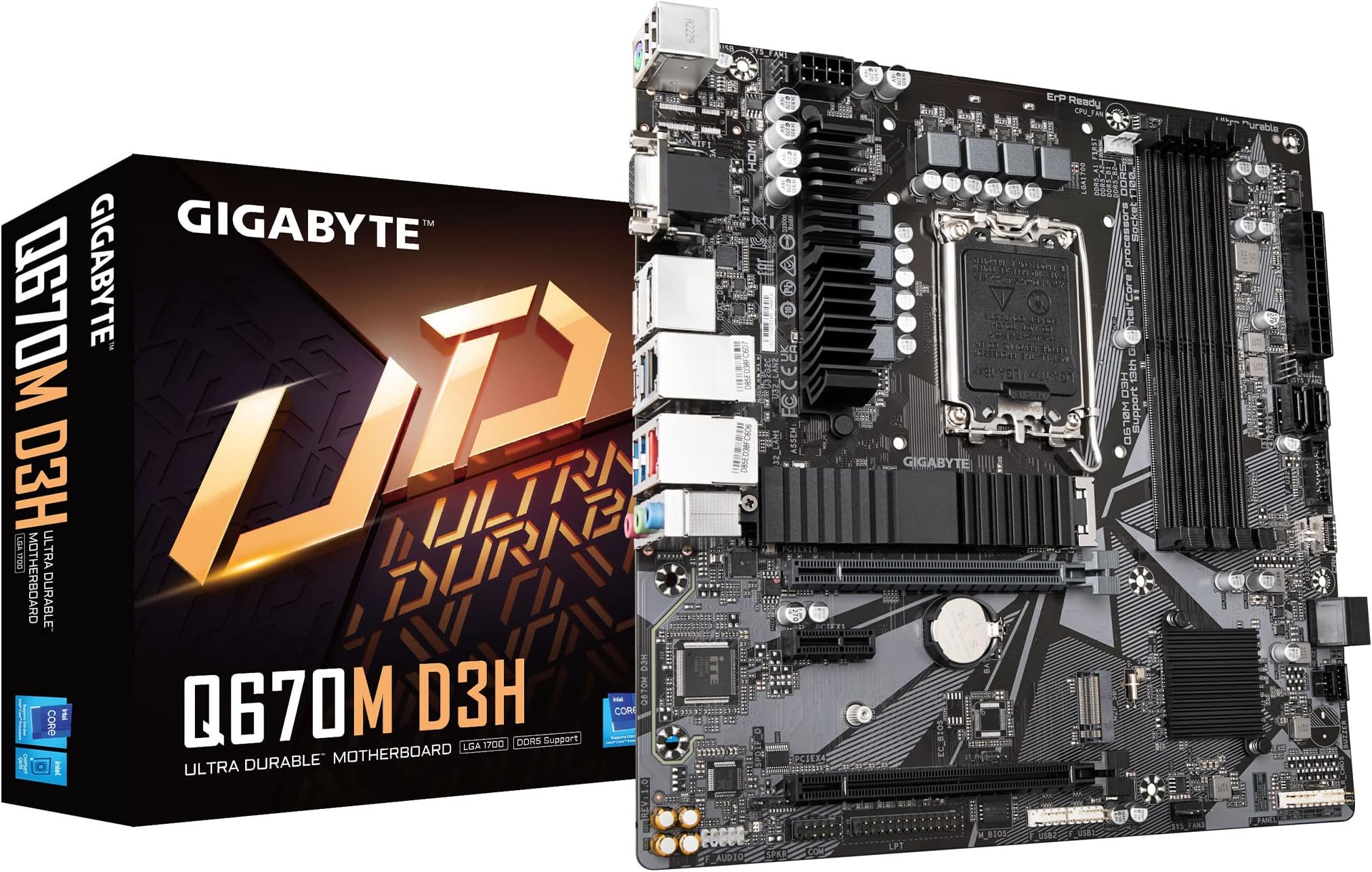 Amazon.com: GIGABYTE Q670M D3H (LGA1700/ Intel/ Q670/ M-ATX/ DDR5/ Dual ...
