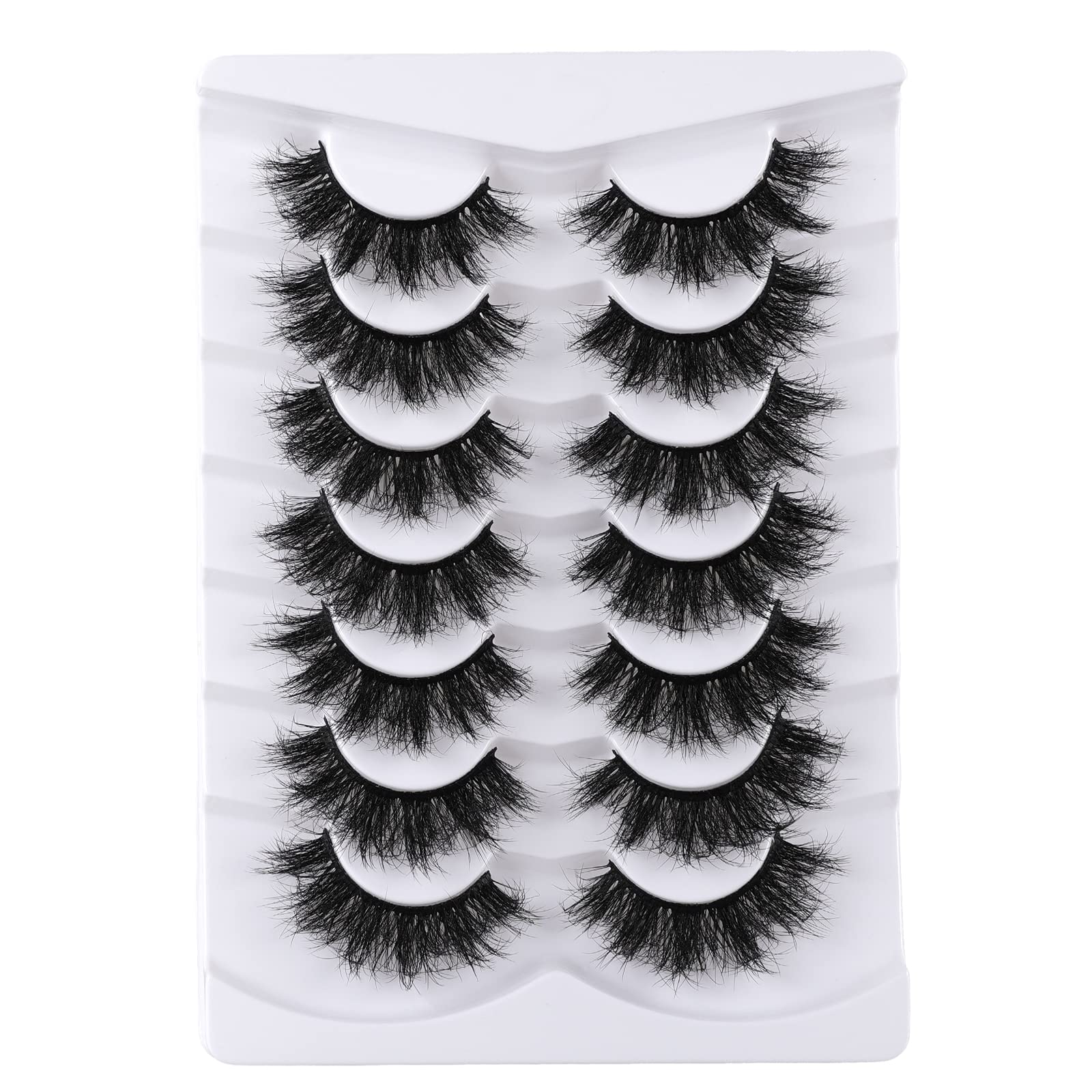 Amazon.com: Mebver False Eyelashes Cat Eye Lashes Faux Mink Lashes ...