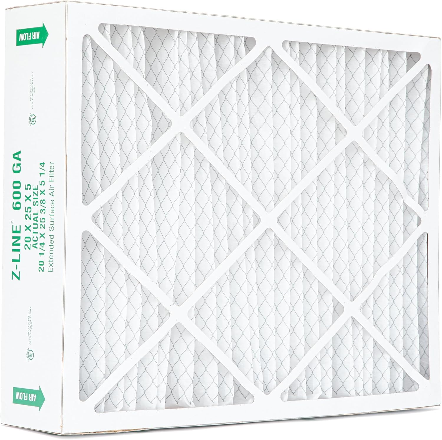 Amazon.com: Glasfloss ZL 600 GA 20 x 25 x 5 MERV 10 filter replacement ...