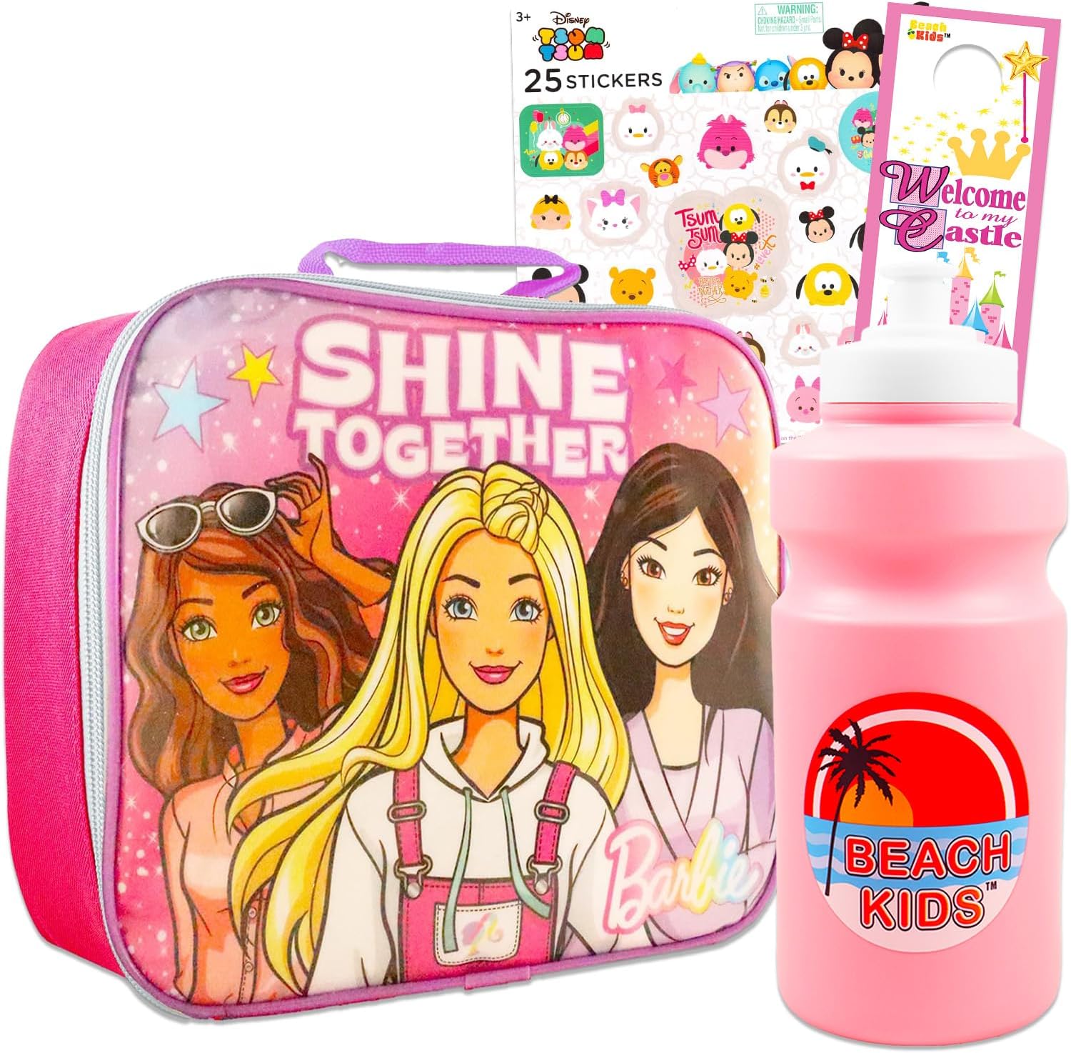 Amazon.com: Disney Barbie Lunch Bag for Girls Set - Bundle with Barbie ...