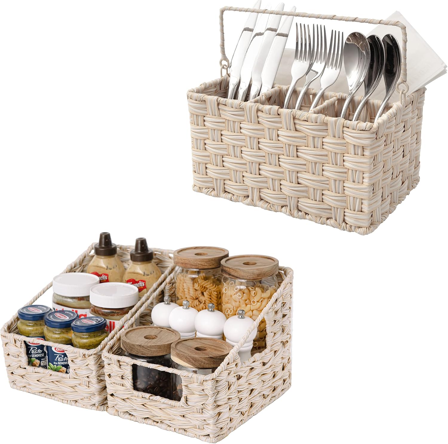 Amazon.com: GRANNY SAYS Bundle of 2-Pack White Organizing Baskets For ...